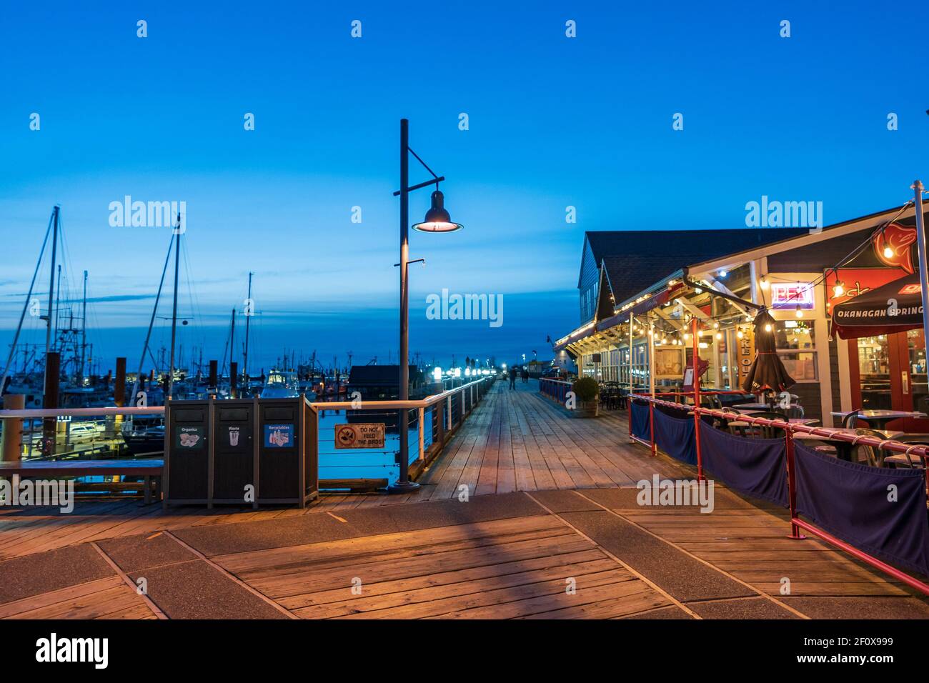Steveston Fish Market at night. Richmond, BC, Canada Stock Photo - Alamy