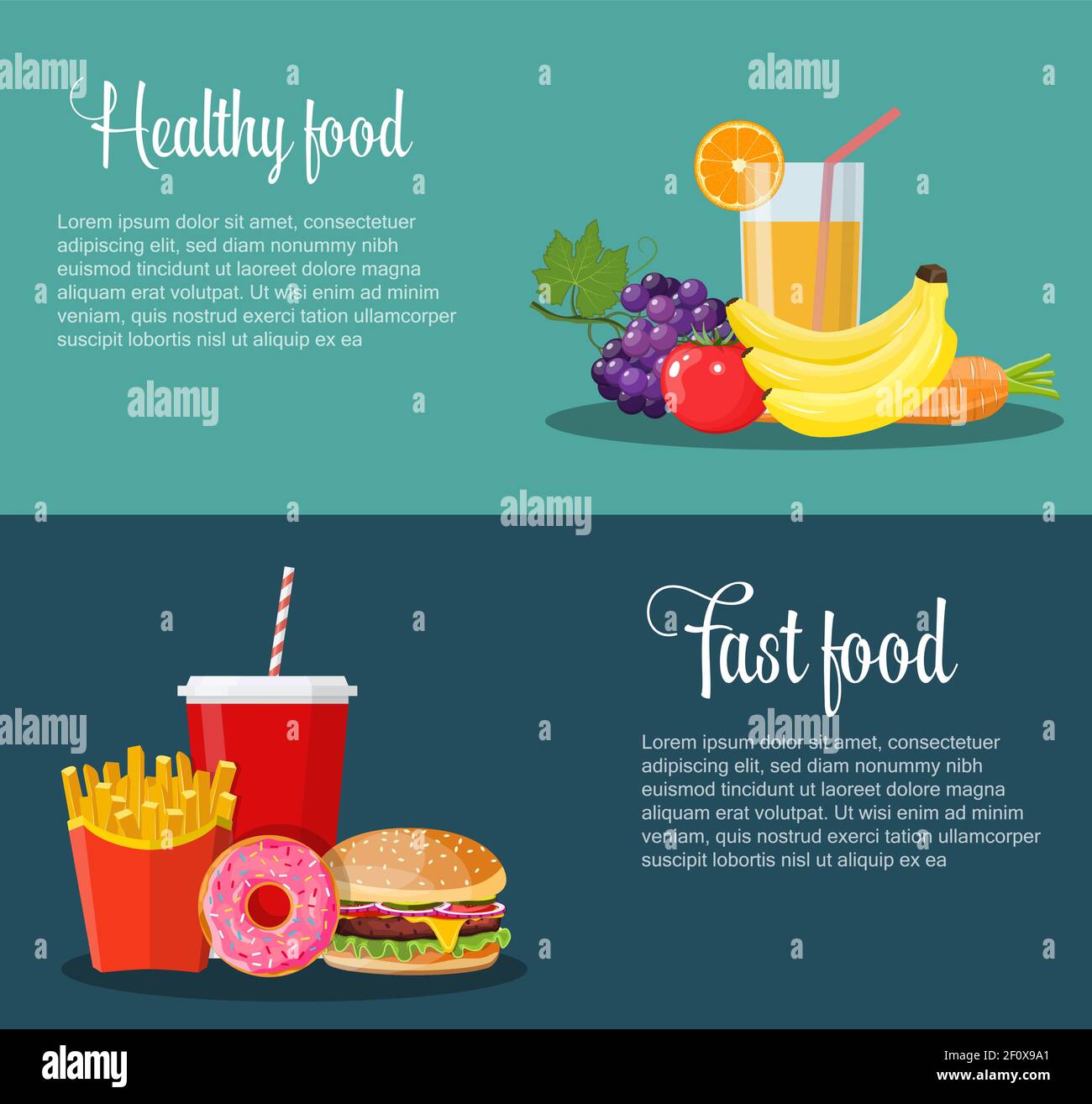 Healthy Food Vs Junk Food Posters