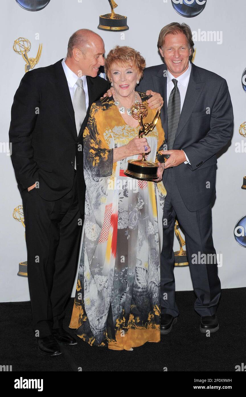(L-R) Corbin Bernsen, actress Jeanne Cooper and Collin Bernsen. 20 June ...