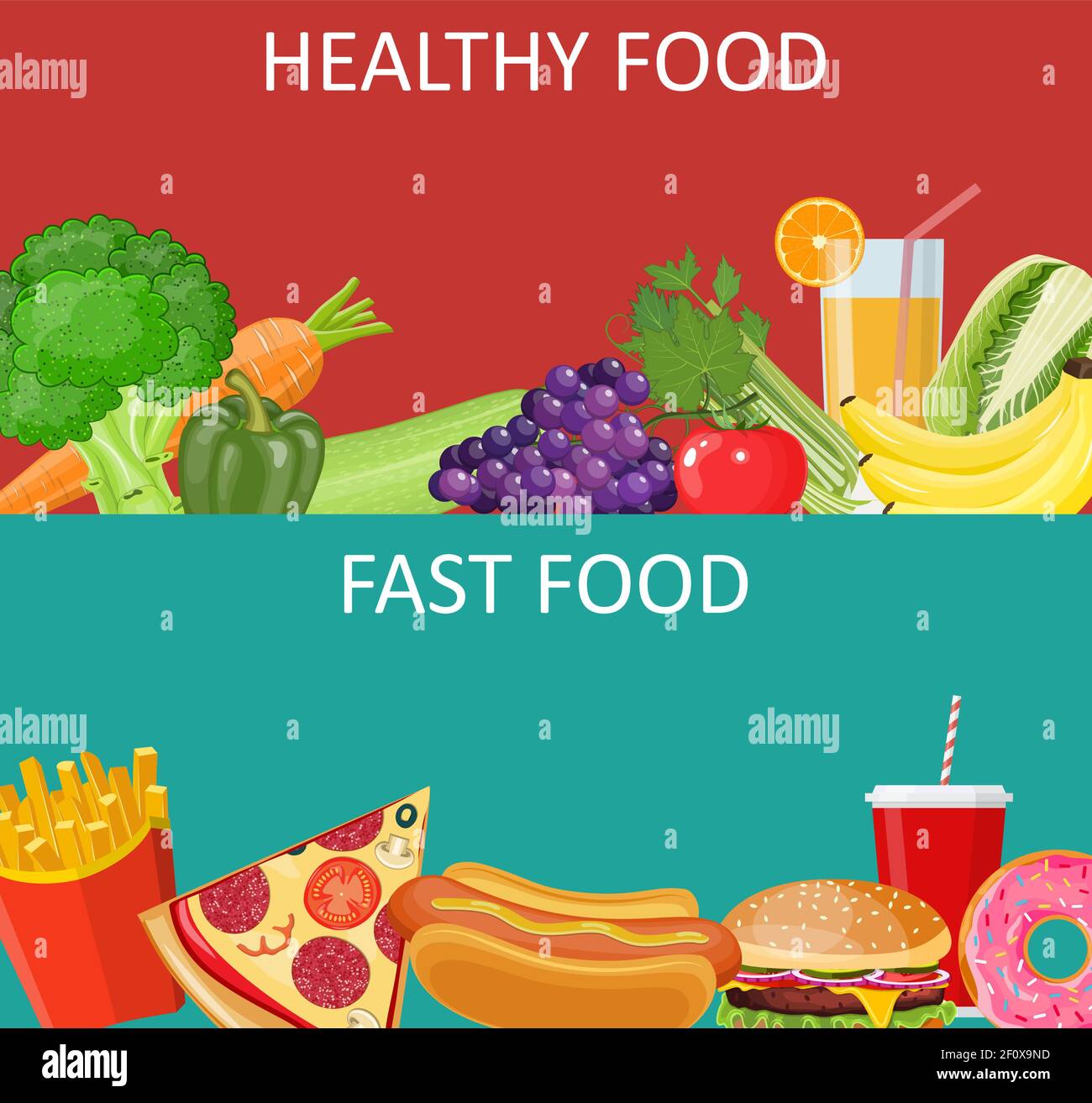 Junk Food Vs Healthy Food Posters