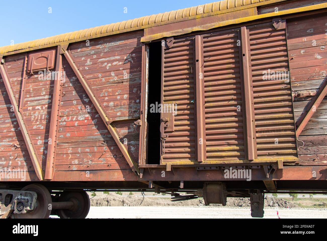 Vintage industrial background featuring detail of old style freight ...