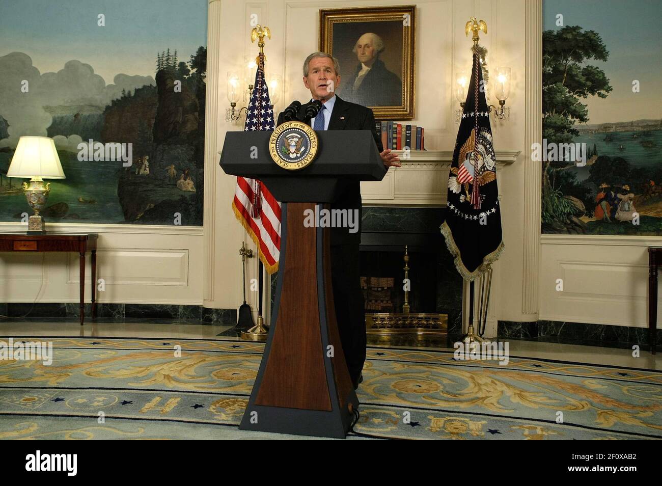 26 June 2008 - Washington, DC - U.S. President George W. Bush makes a ...