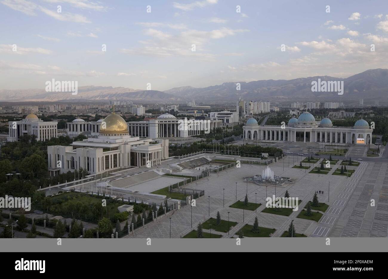 Turkmenistan ashgabat white marble buildings hi-res stock photography ...