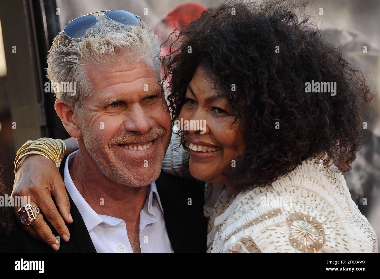 Ron Perlman and his wife. 28 June 2008 - Westwood, California. Hellboy ...