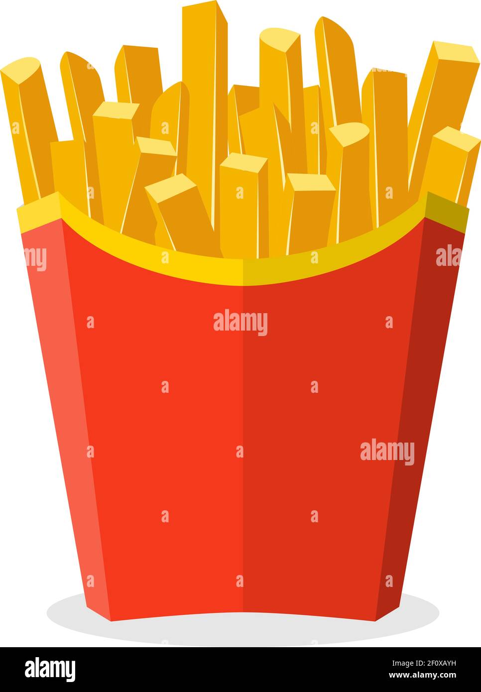 Red french fries bucket Cut Out Stock Images & Pictures - Alamy