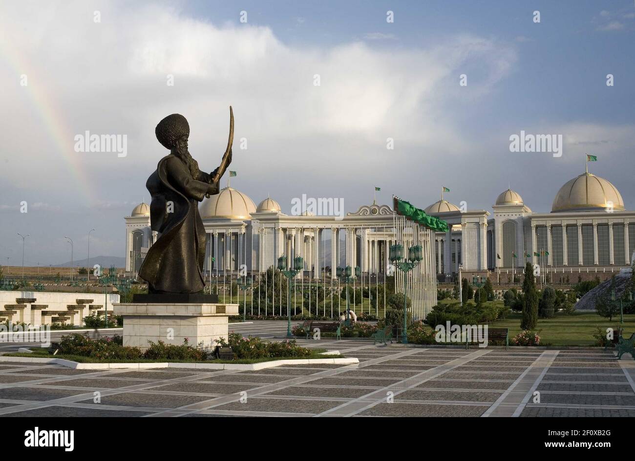Turkmenistan ashgabat white marble buildings hi-res stock photography ...