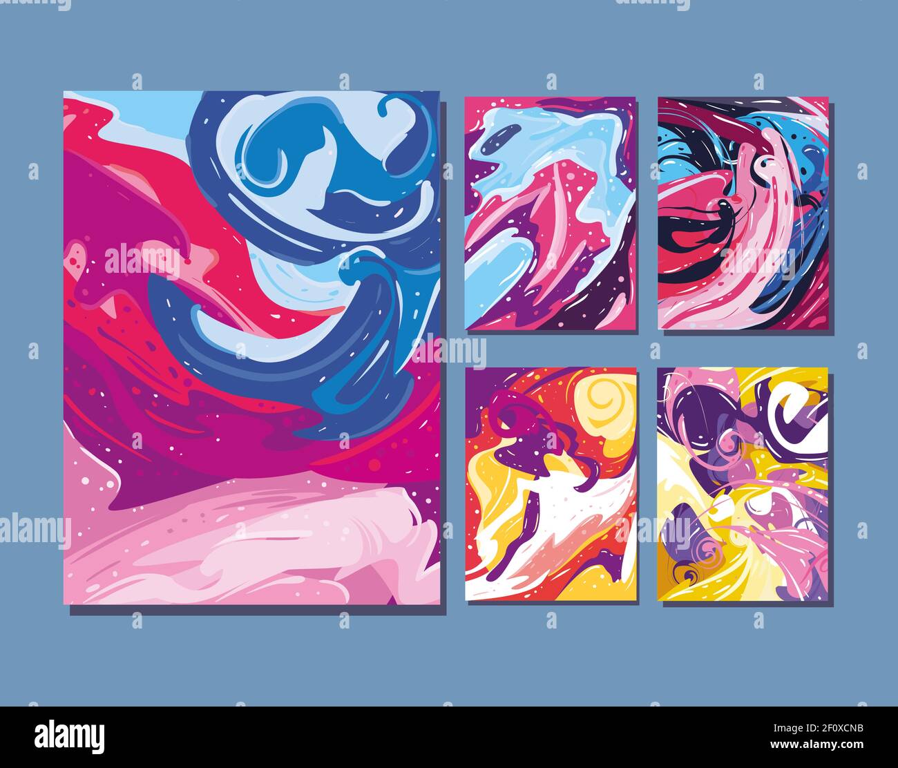 Set of splash painting backdrops Stock Vector Image & Art - Alamy