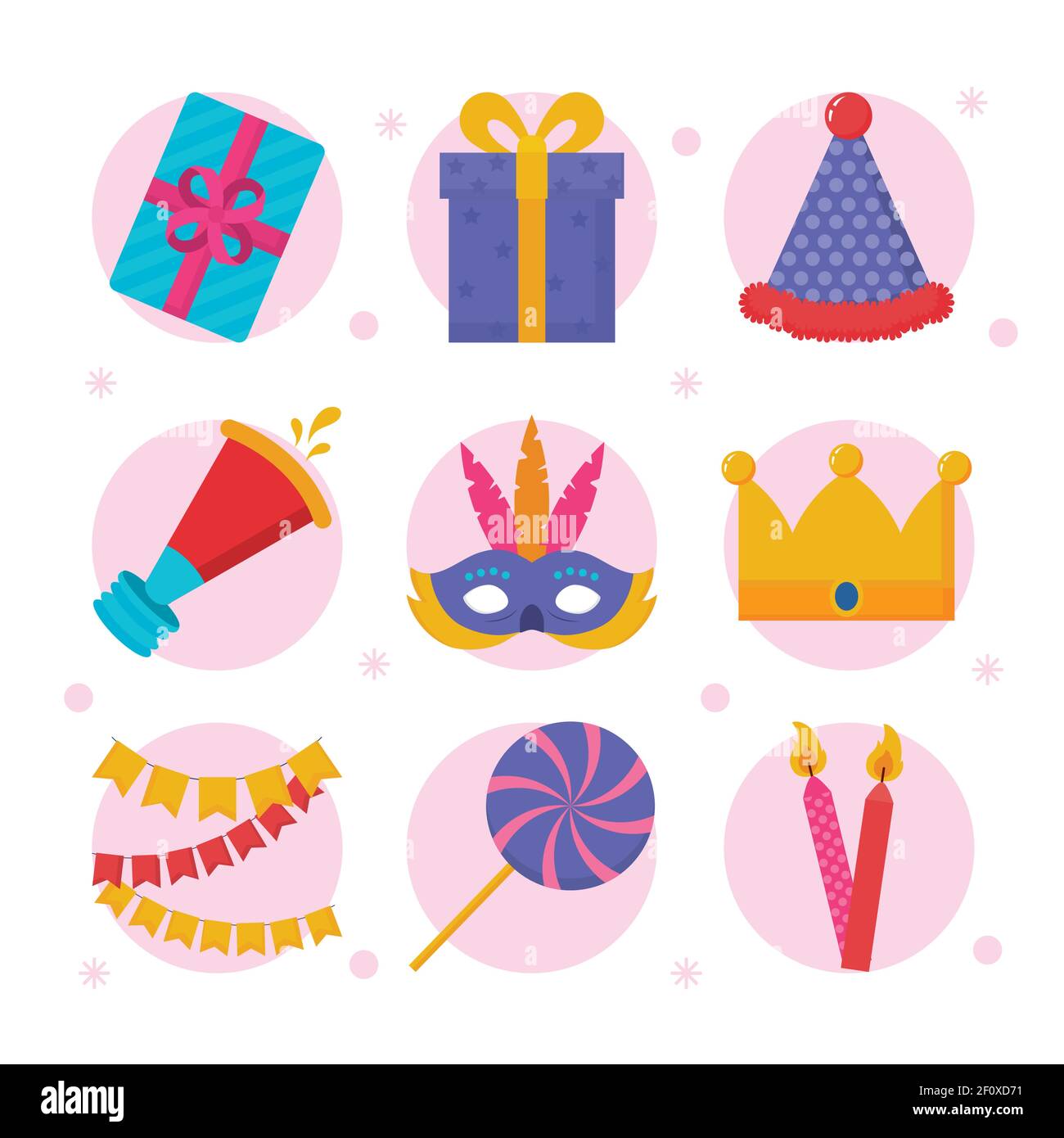 birthday and party icon collection Stock Vector Image & Art - Alamy