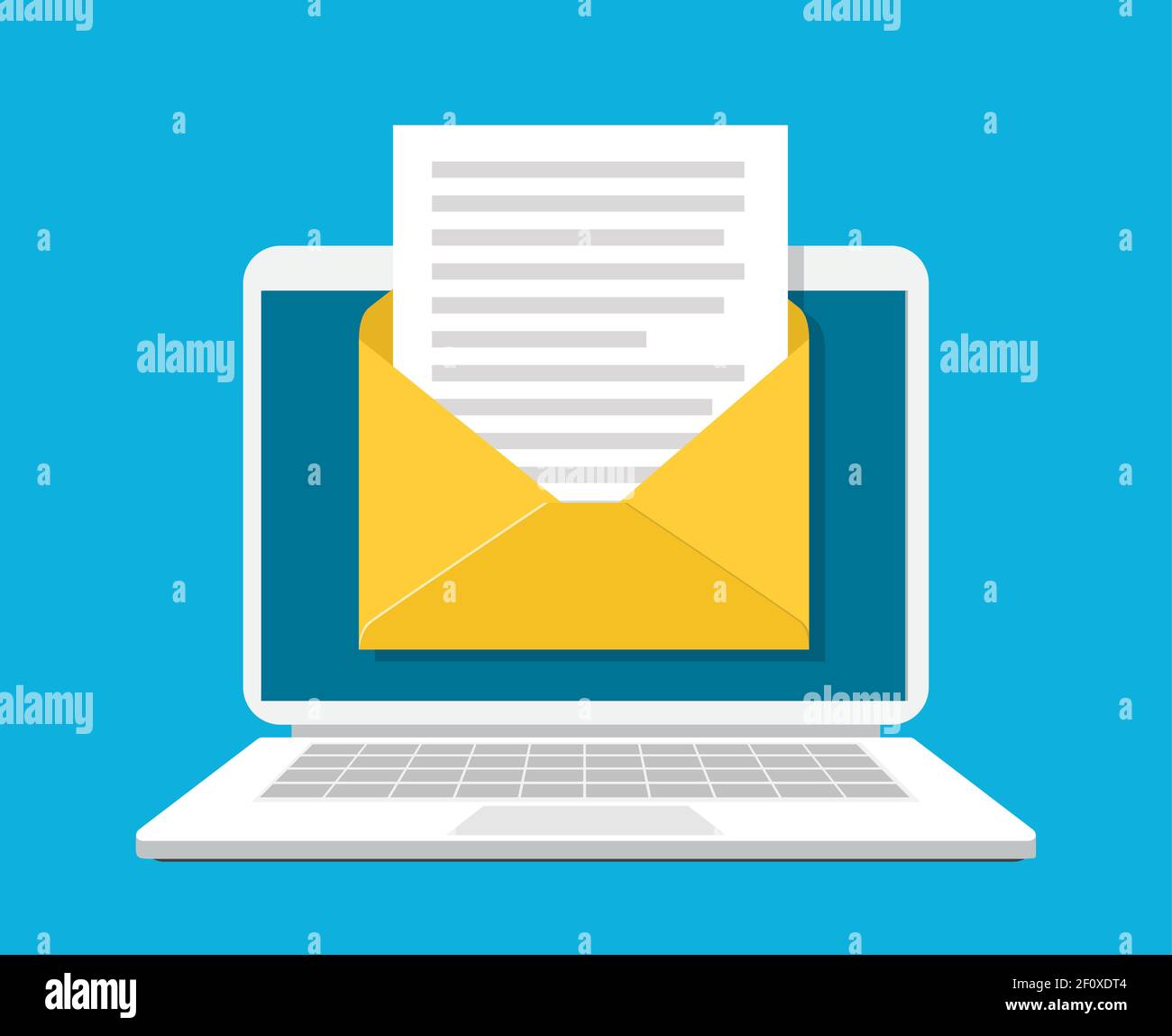 Laptop computer envelope isolated Stock Vector Images - Alamy