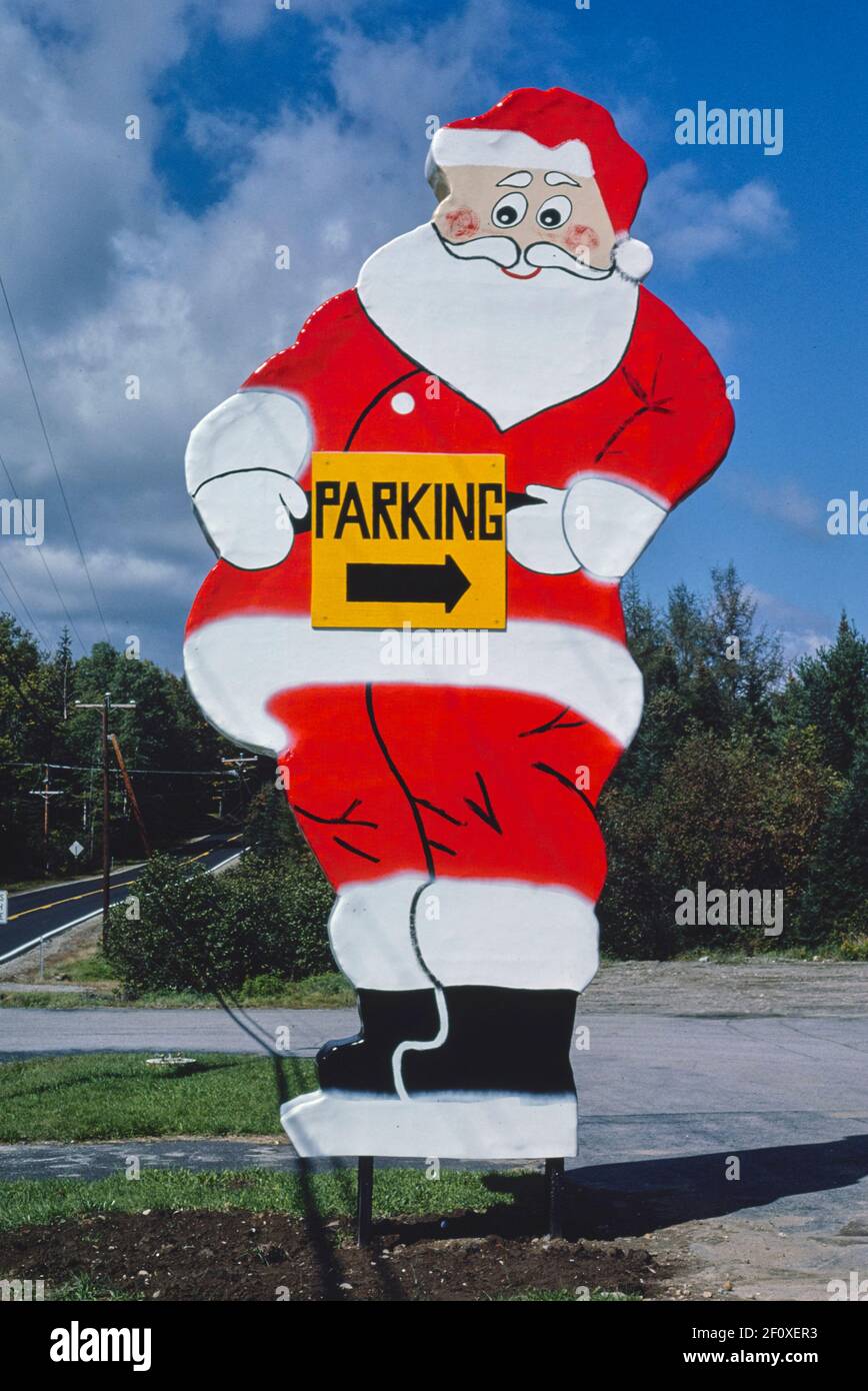 Santa In A Parking Garage