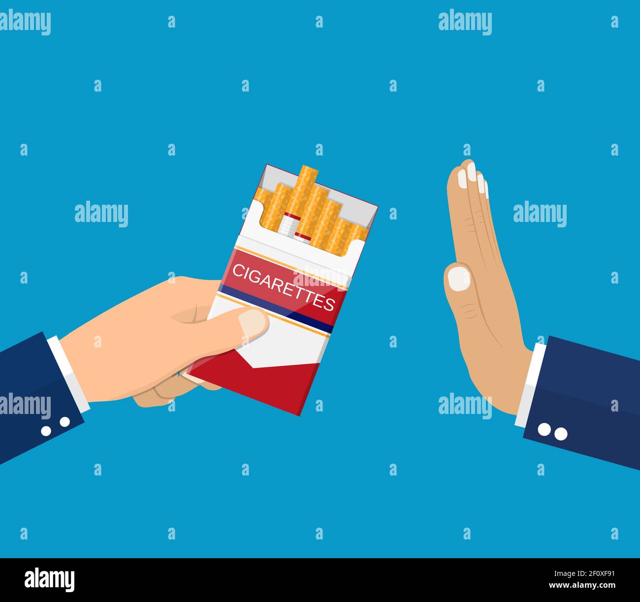 Refuse cigarette Stock Vector Images - Alamy