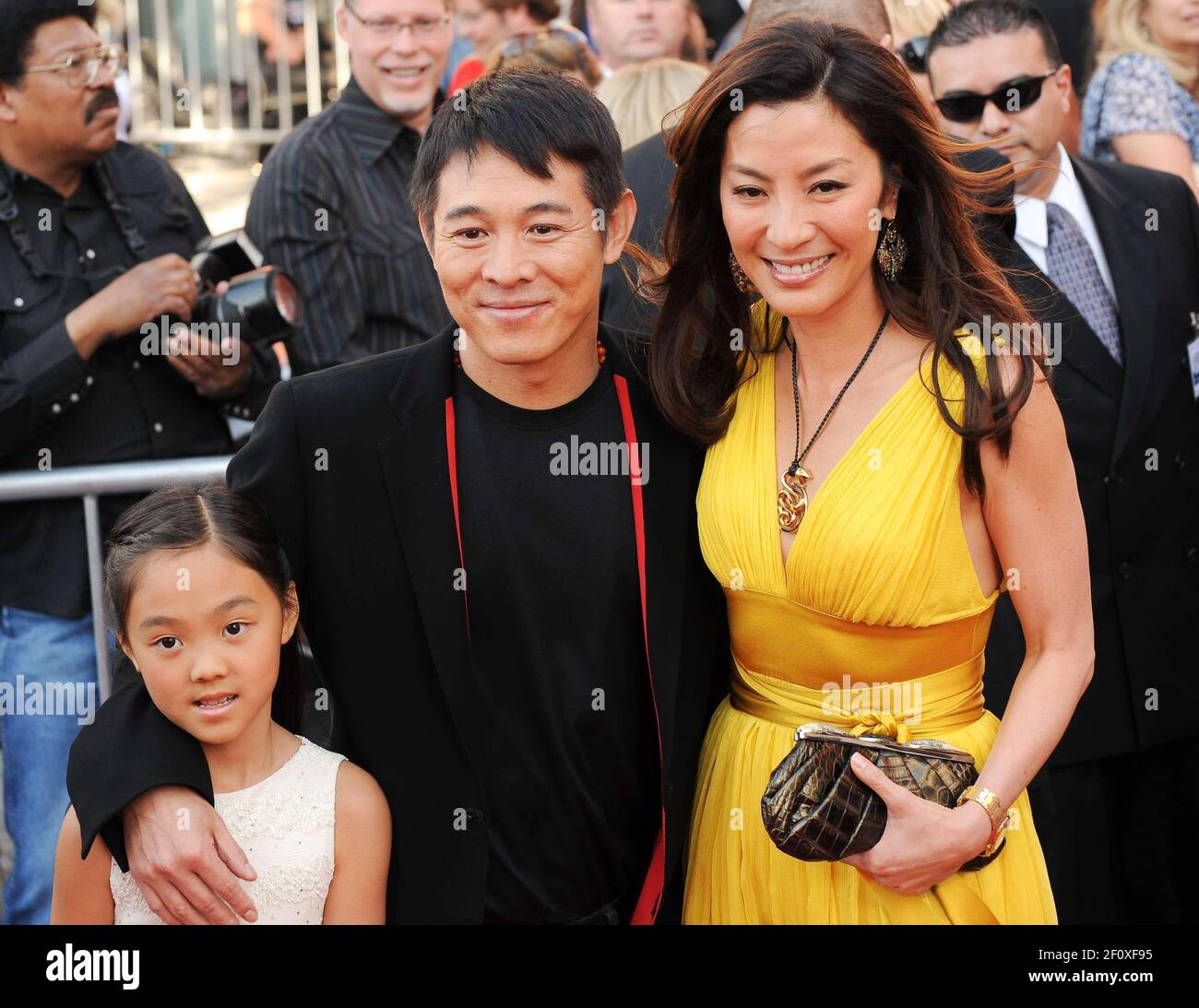Jet Li, daughter Jane and Michelle Yeoh. 27 July 2008 - Universal City ...