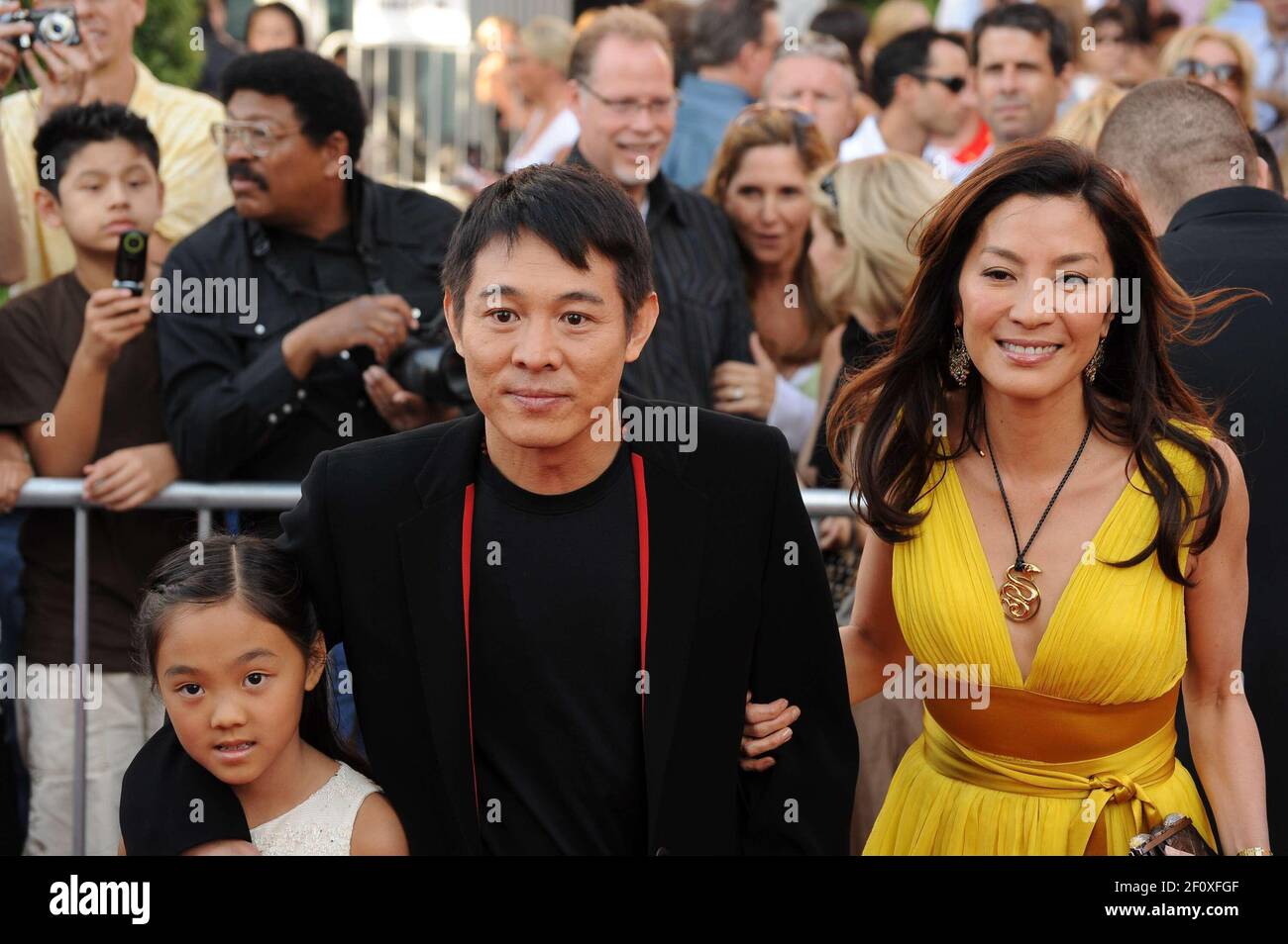 Jet Li, daughter Jane and Michelle Yeoh. 27 July 2008 - Universal City, California. The Mummy ...