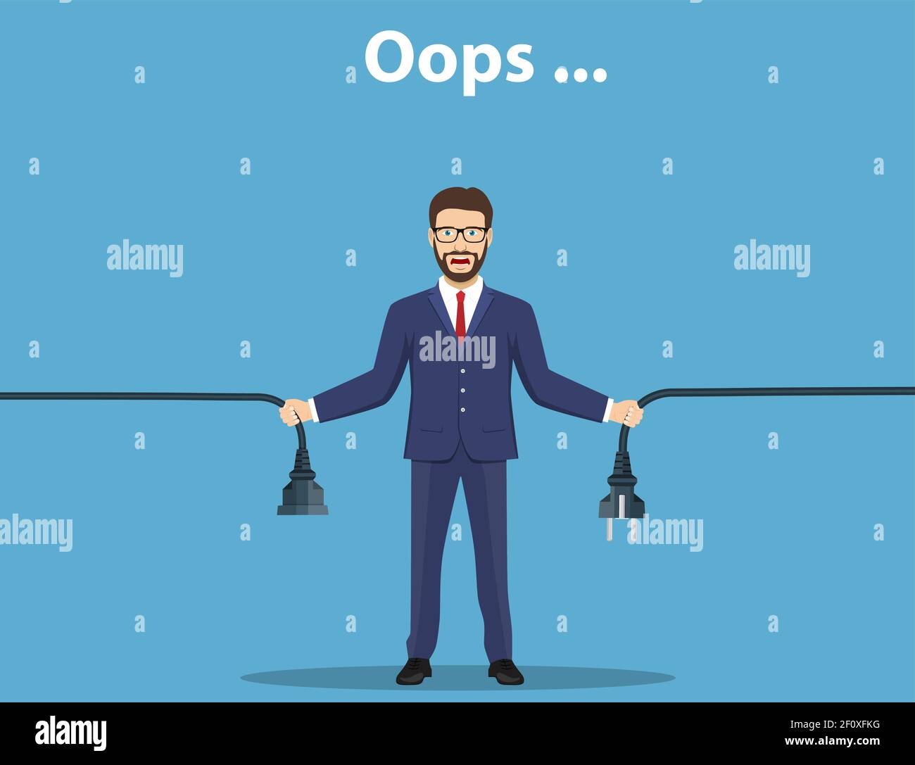 Illustration man holding electrical plug hi-res stock photography and ...