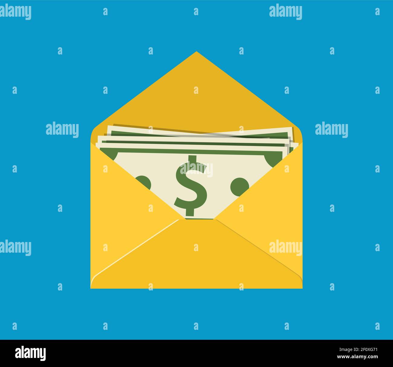 Envelope with money Stock Vector Image & Art - Alamy