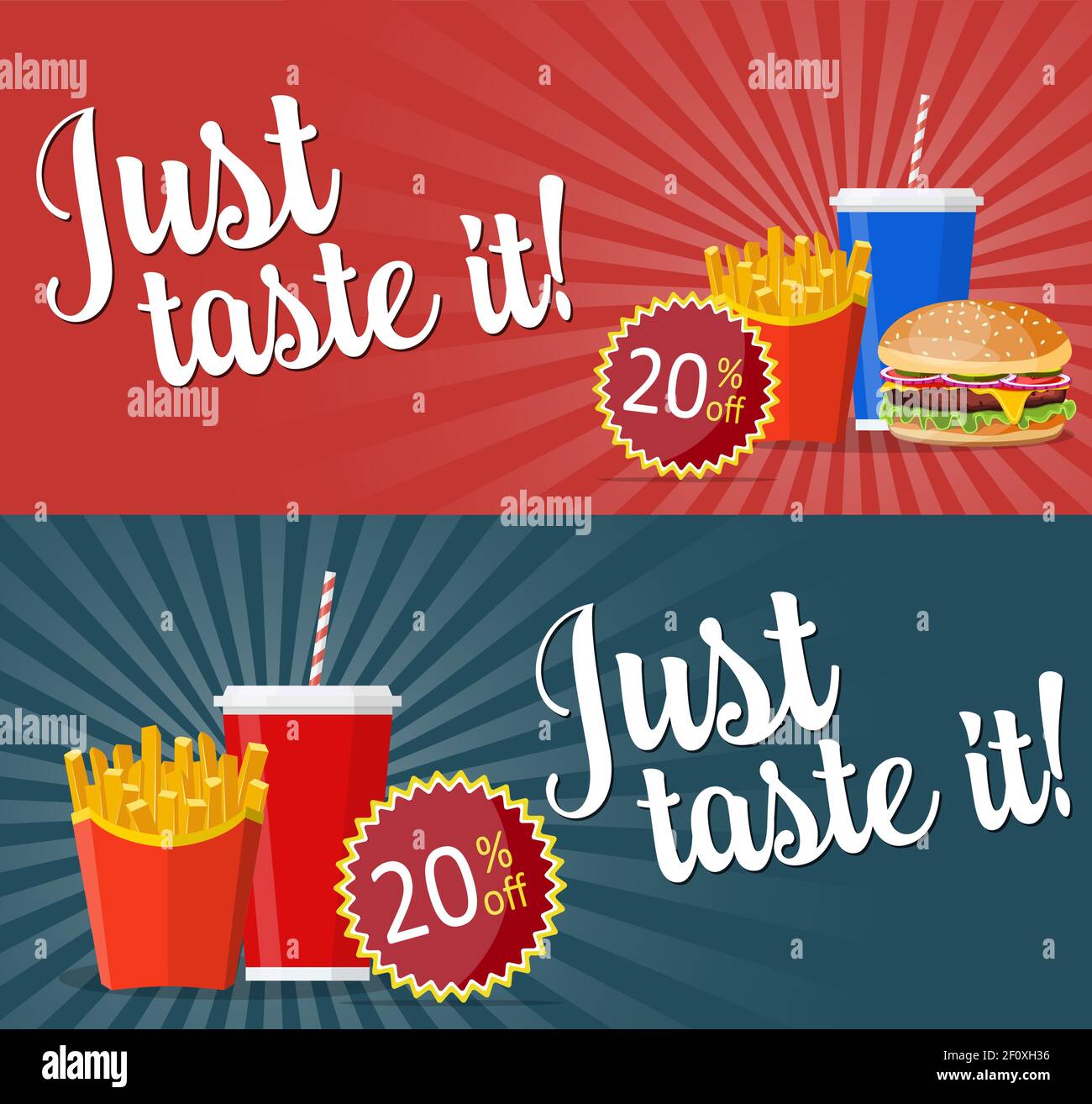 fast food banner Stock Vector Image & Art - Alamy