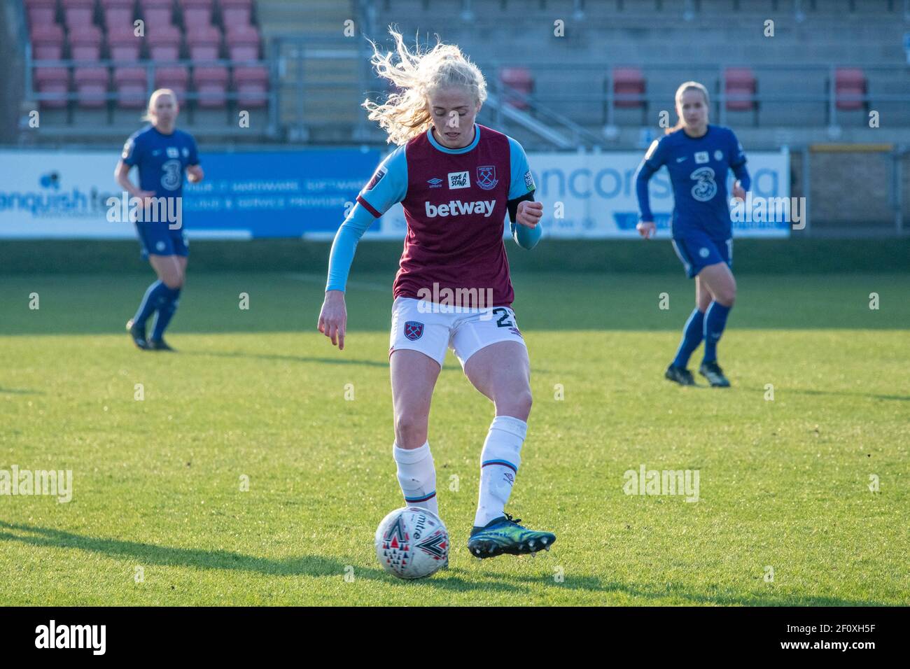 London, UK. 07th Mar, 2021. Grace Fisk (#22 West Ham United) during the ...