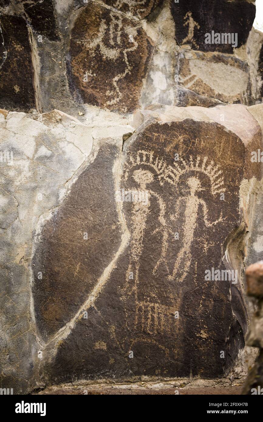 Ancient pictographs rock cave paintings hi-res stock photography and ...
