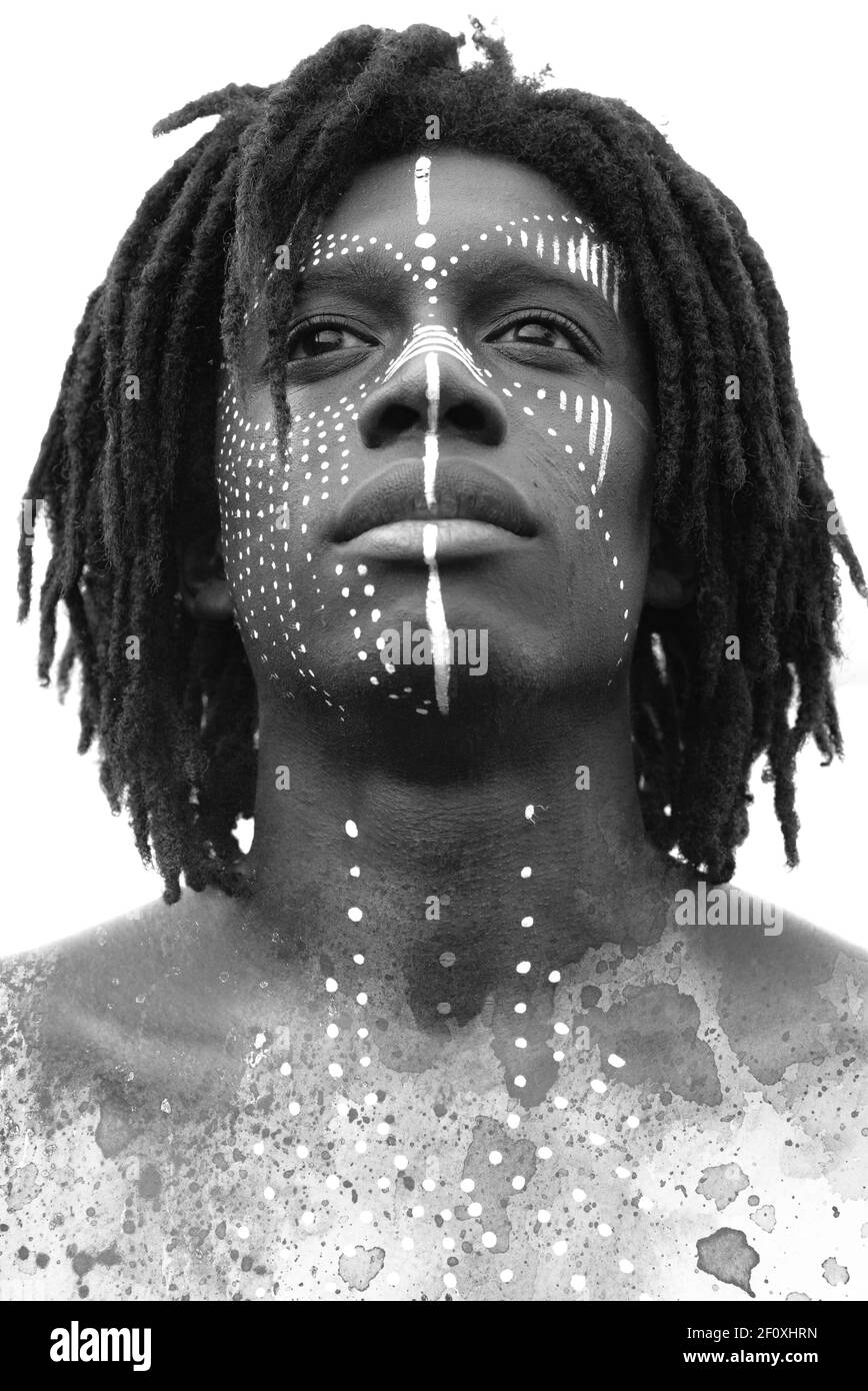 Watercolor africa tribe hi-res stock photography and images - Alamy