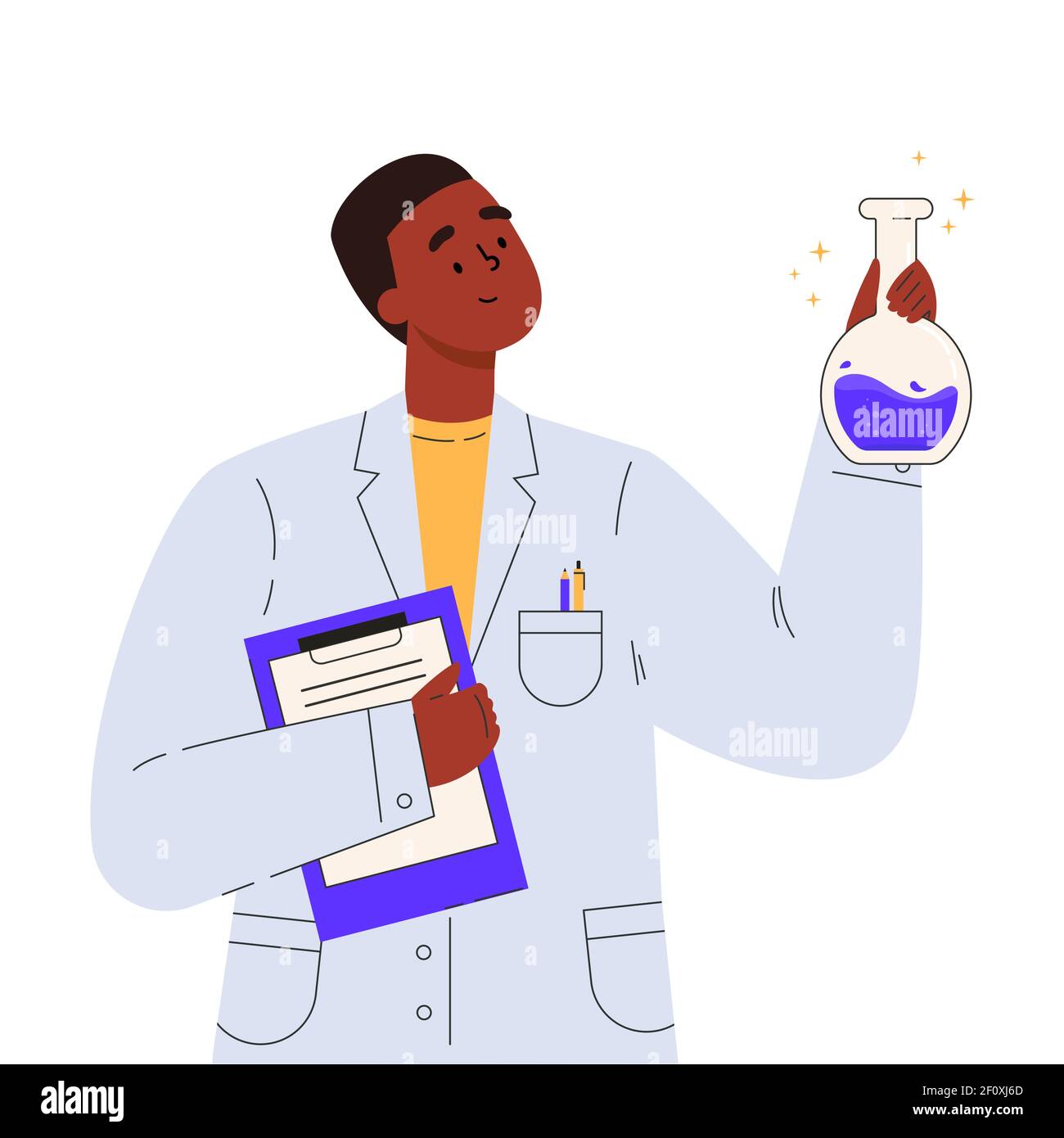 Scientists laboratory african american Stock Vector Images - Alamy