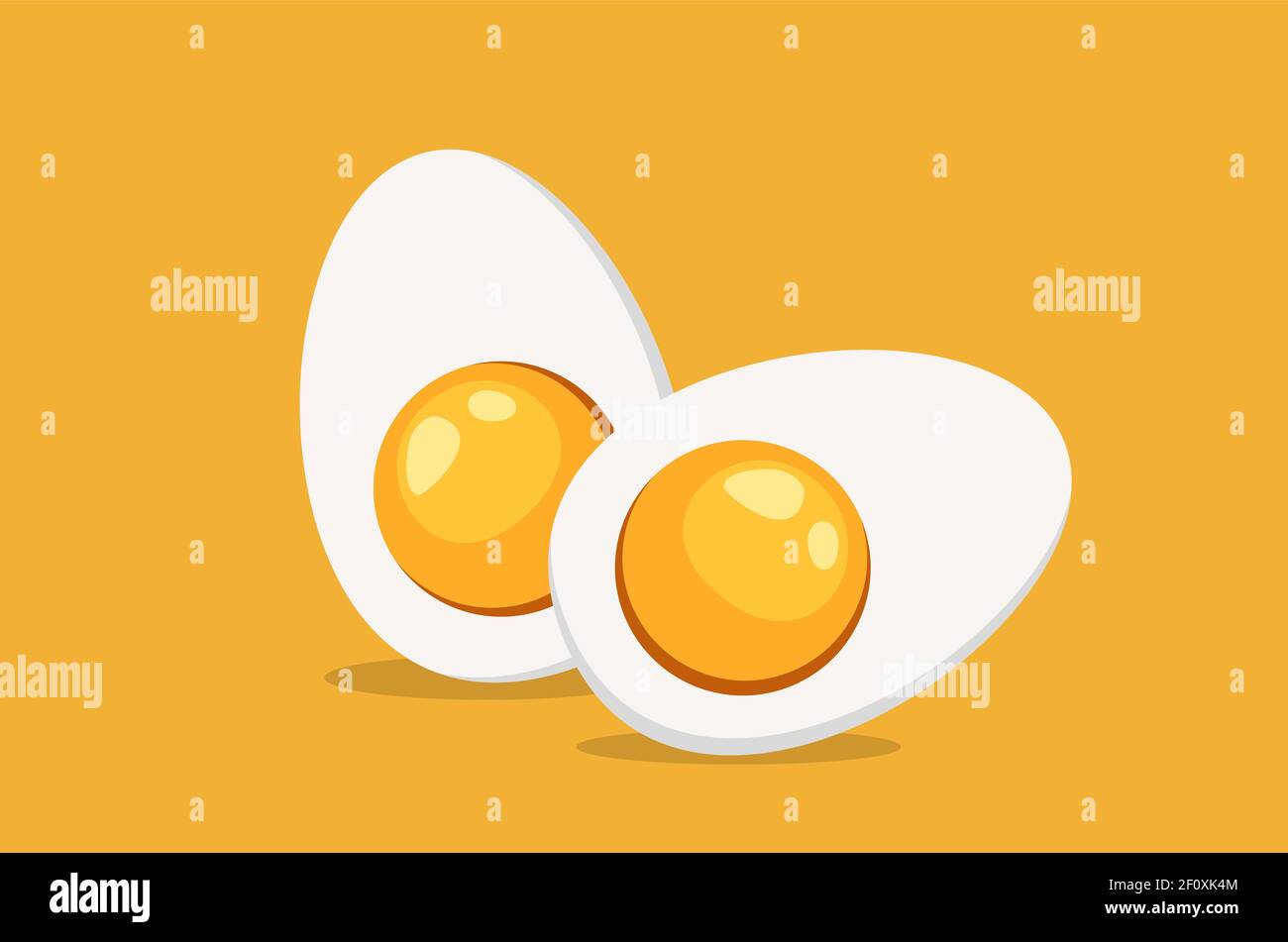 Half cut boiled egg Stock Vector Images - Alamy