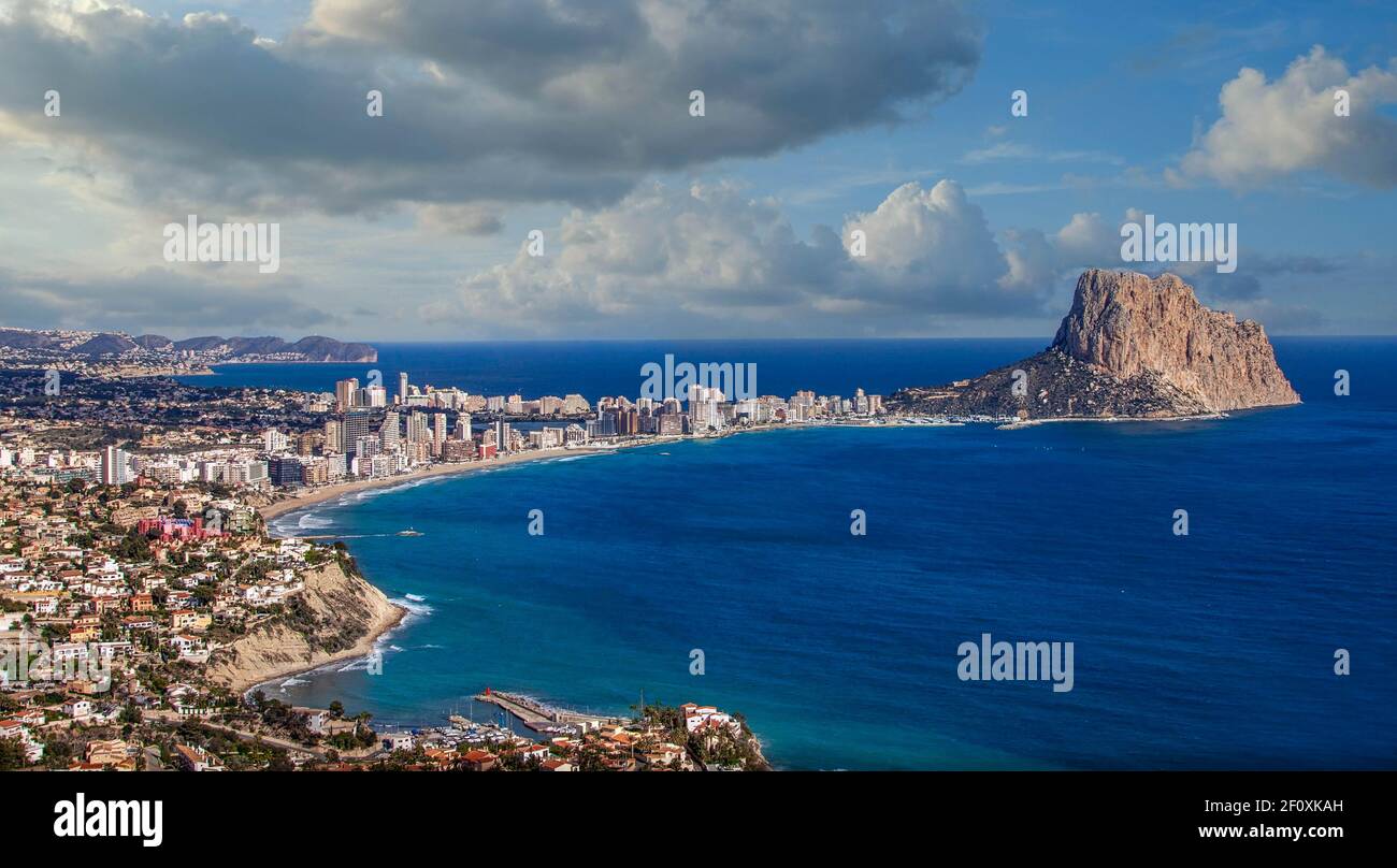 Calpe, Vista Ifach, Costa Blanca, Spain Stock Photo - Alamy