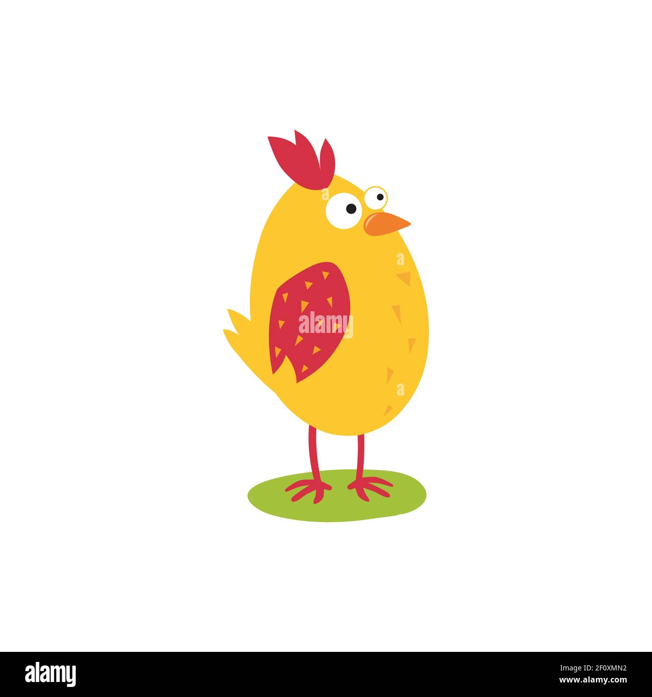 Sweet yellow Easter chicken in anticipation of Easter. Vector Stock ...