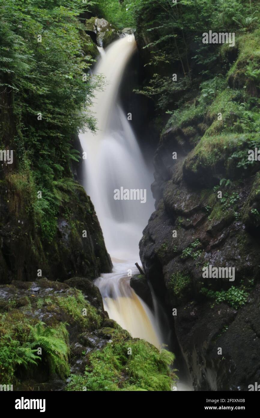 Long Exposure Waterfall, Lake District, UK Stock Photo - Alamy