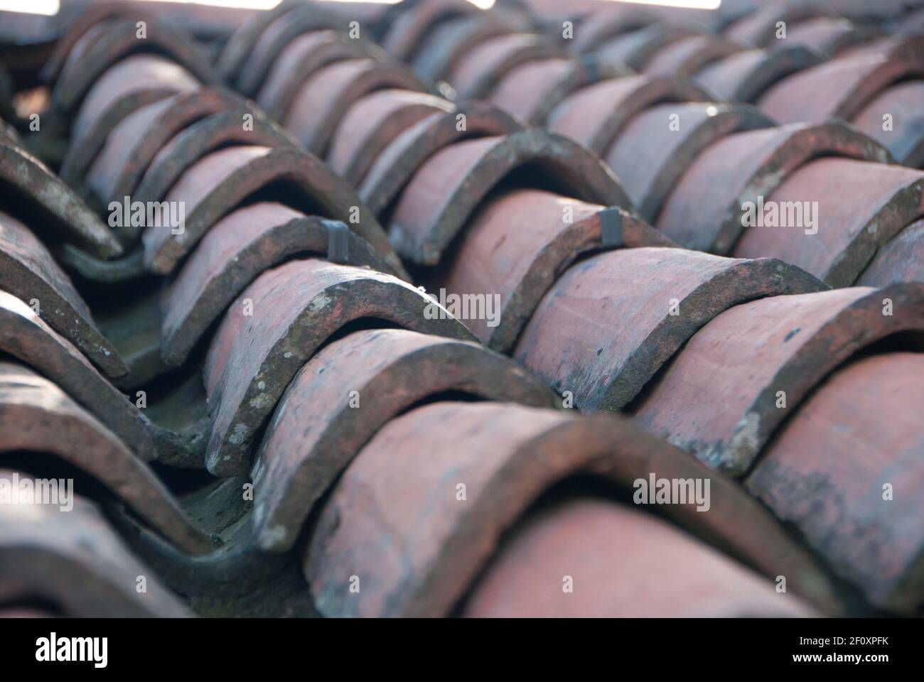 "Coppi" Roofing Roofs - Ancient roofing type Stock Photo - Alamy
