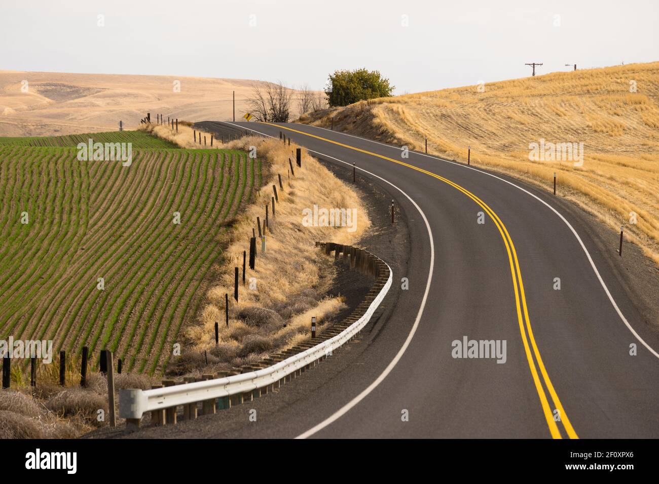 Winding two lane highway hi-res stock photography and images - Alamy