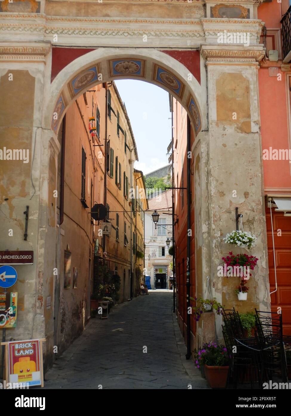 Cityscape Final Borgo, Savona- Italy. 19 july 2019 Stock Photo - Alamy