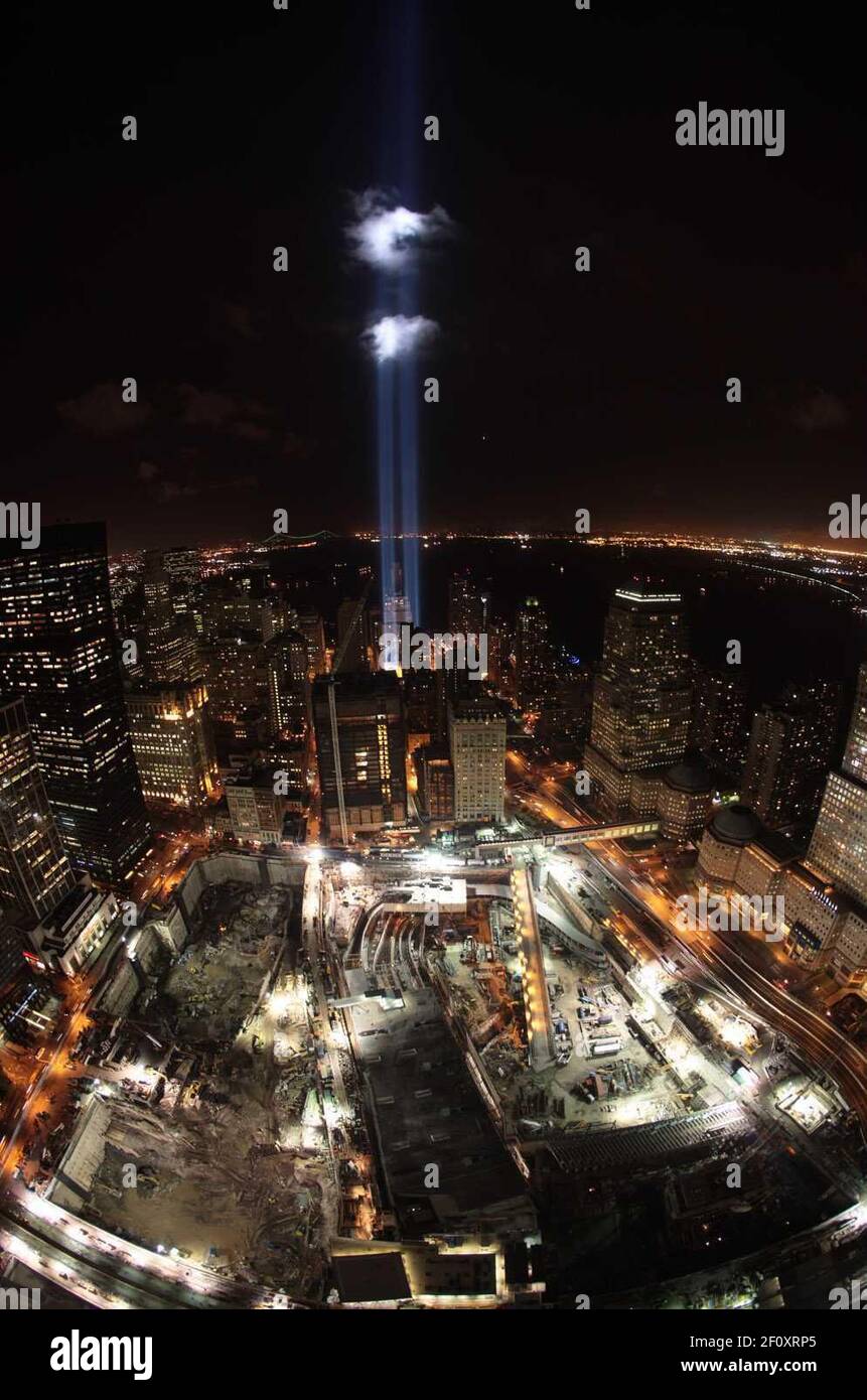 5 September 2008 - New York, NY - As seen from 7 WTC, the twin lights ...