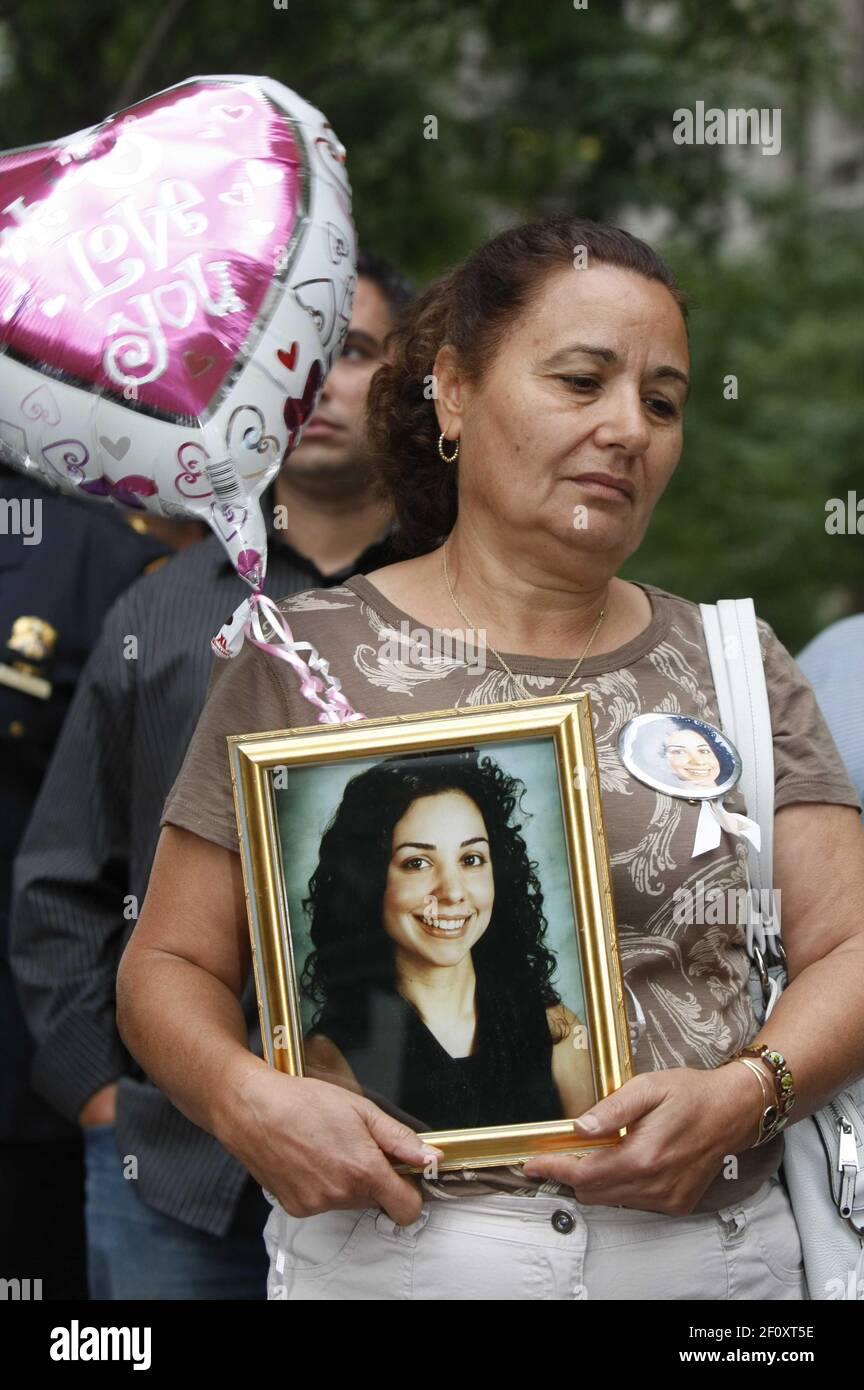 11 September 2008 - New York, NY - Dorotea (cq) Angilletta holds a ...
