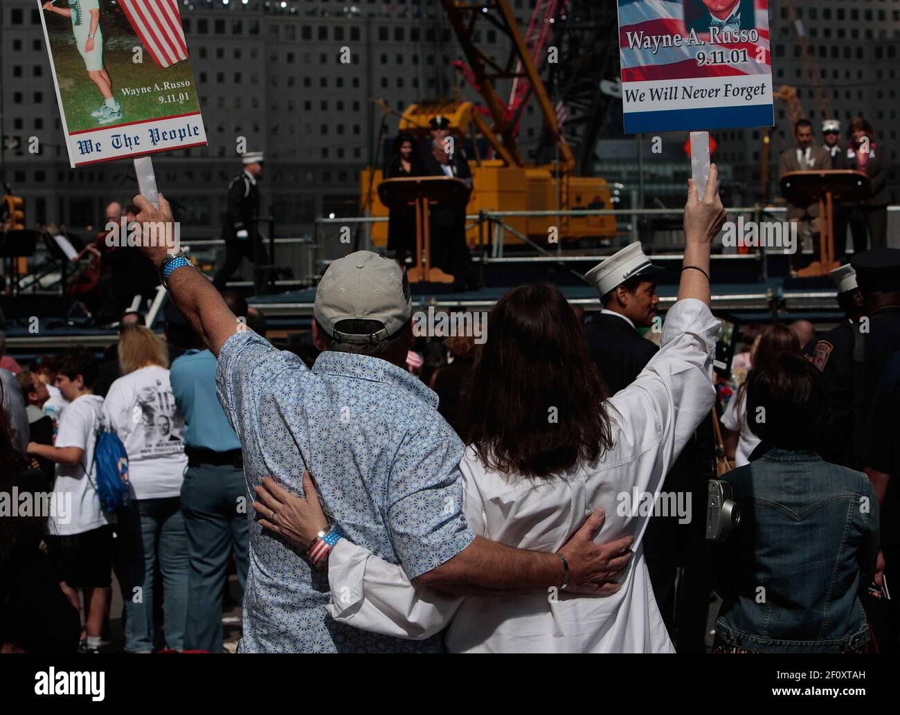 11 September 2008 - New York, NY - Relatives of Wayne Russo, who was ...