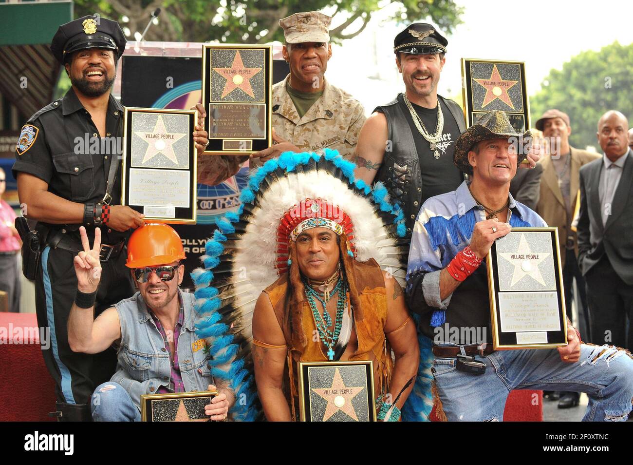(front row, L to R) David Hodo, Felipe Rose, Jeff Olson, (rear, L to R ...