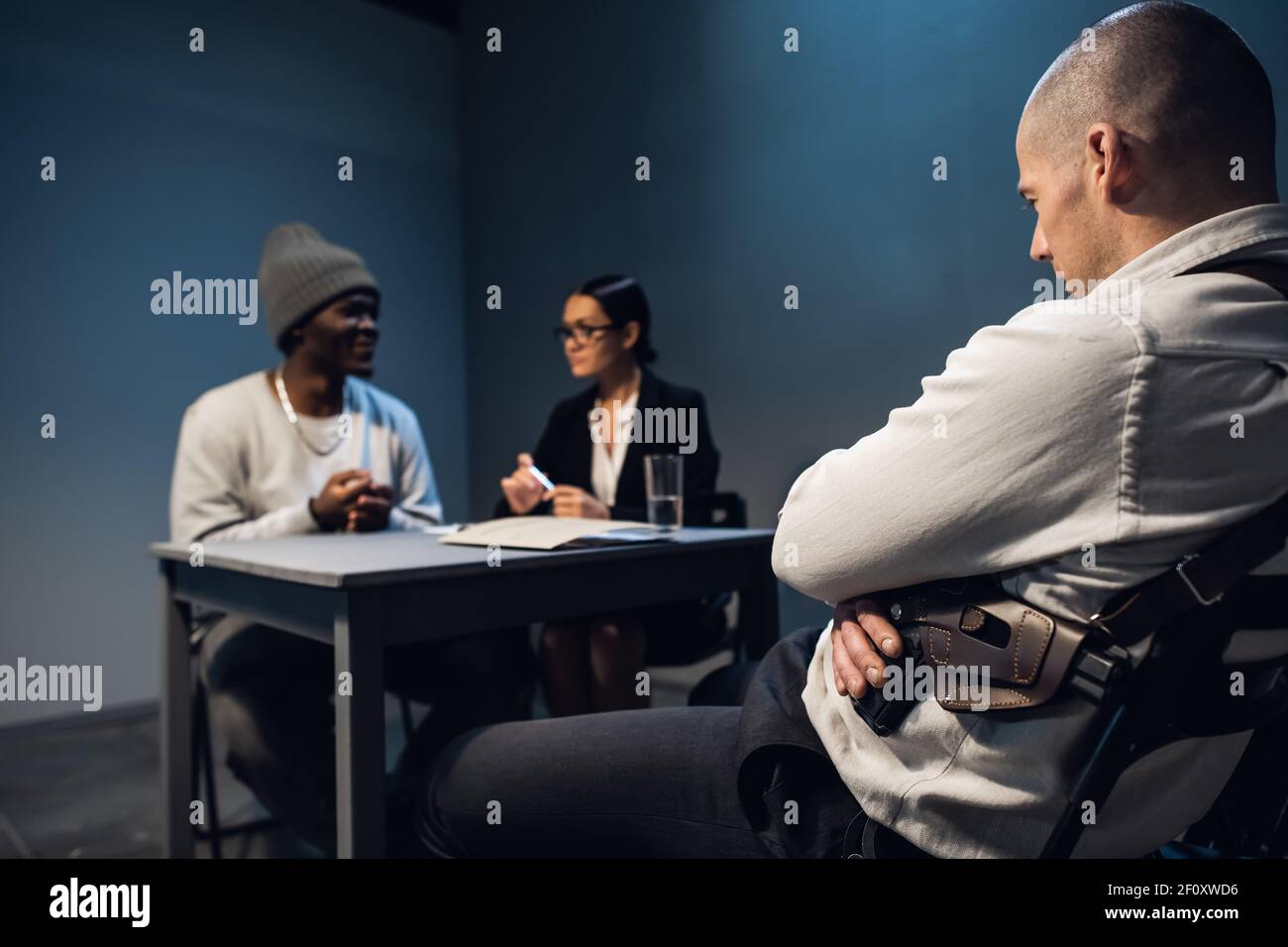 Interrogation room policeman hi-res stock photography and images - Alamy