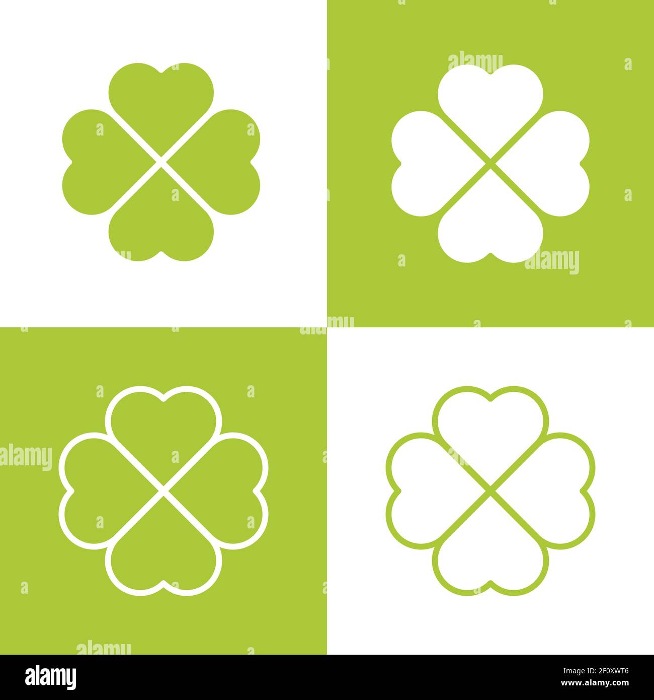 Clover leaves background Stock Vector Images - Alamy