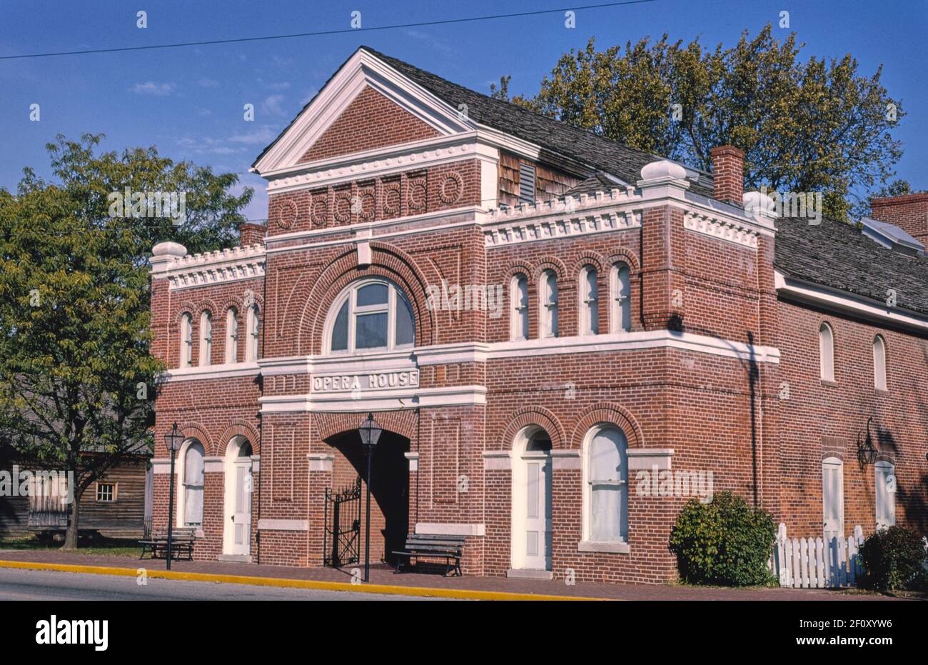 Opera House (facade 1856-1888) Church Street New Harmony Indiana ca ...