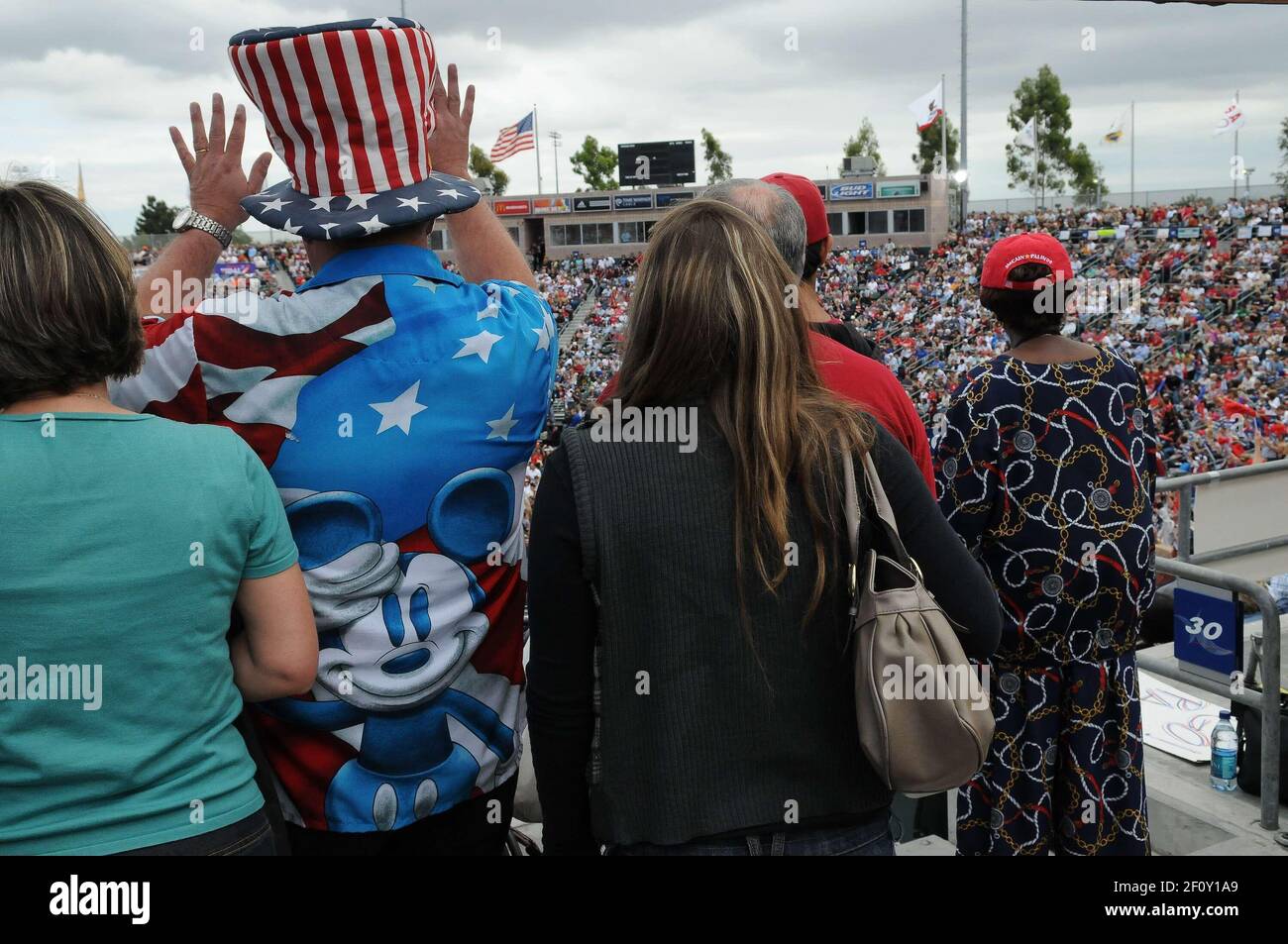 Republican supporters attend the Sarah Palin Rally in California. 4 ...
