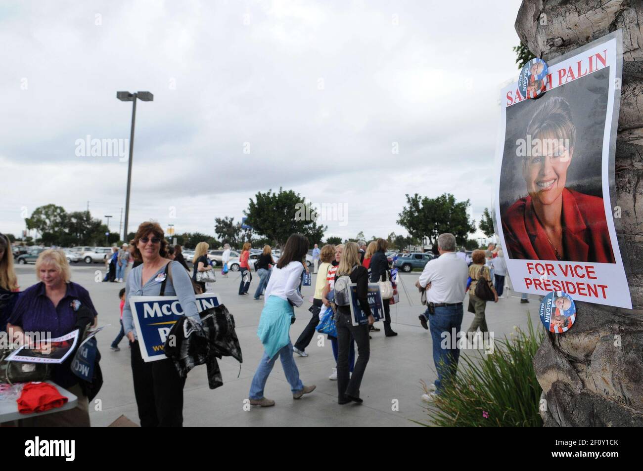 Republican supporters attend the Sarah Palin Rally in California. 4 ...