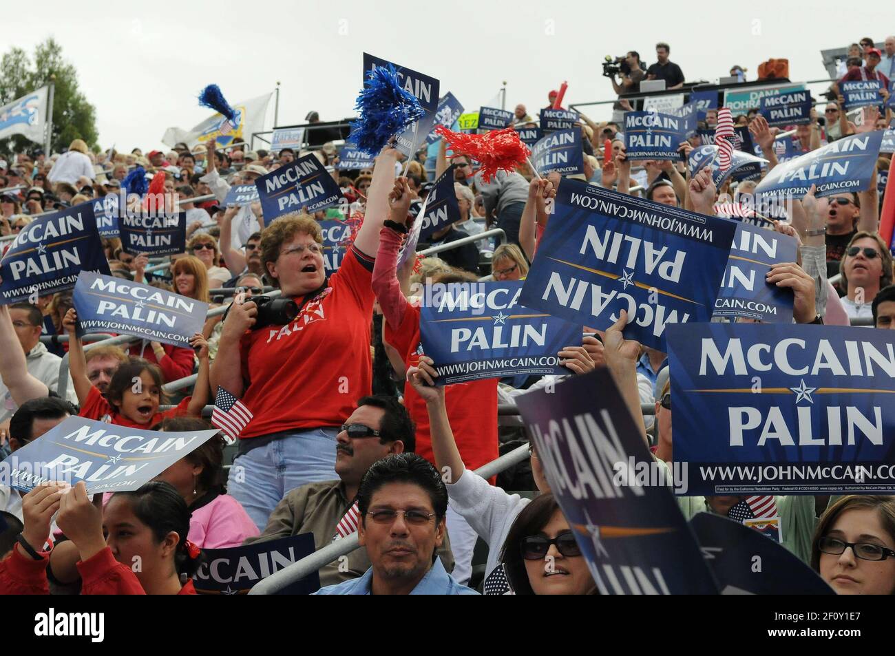 Republican supporters attend the Sarah Palin Rally in California. 4 ...