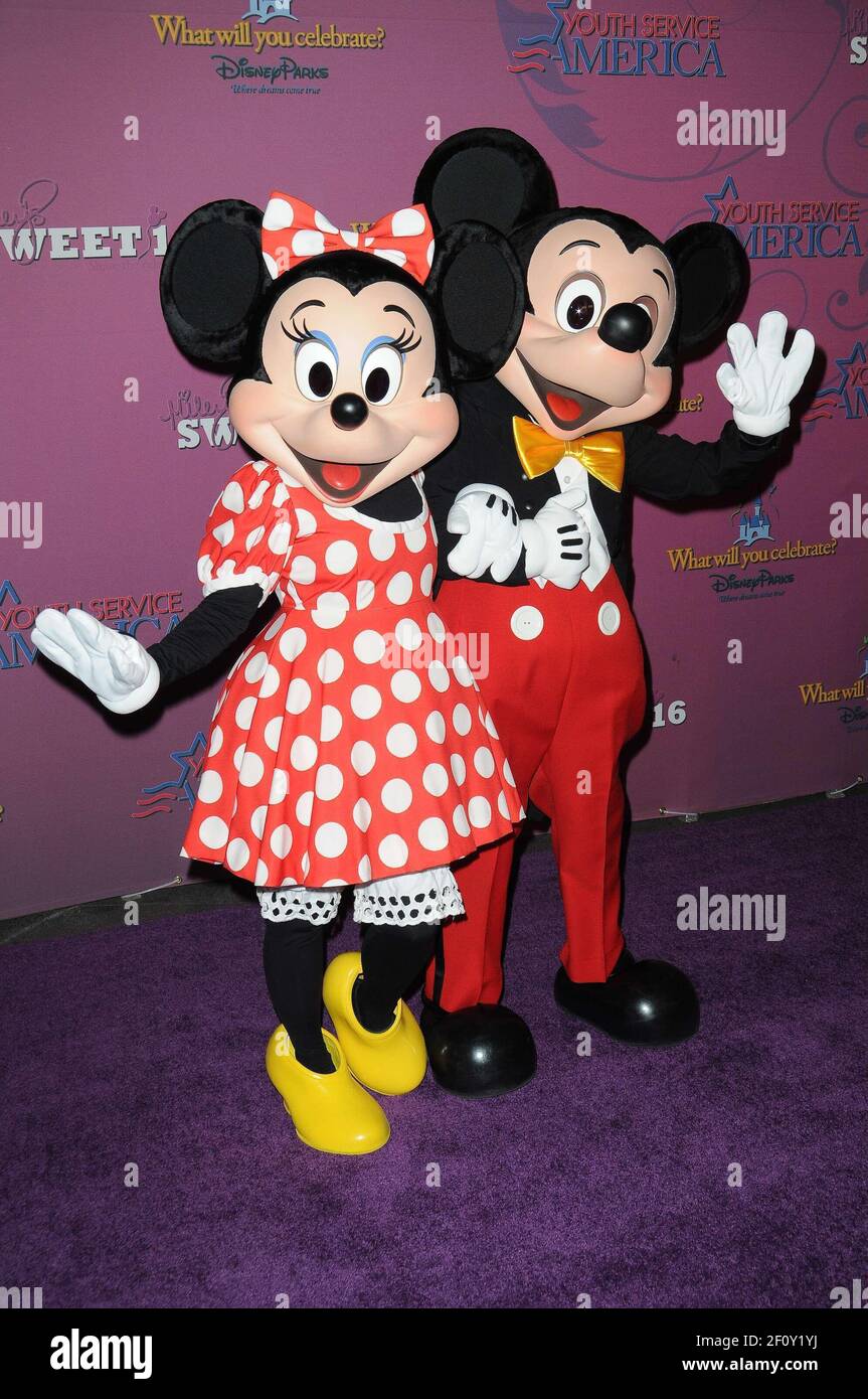 Mickey Mouse and Minnie. 5 October 2008 - Anaheim, California. Miley ...