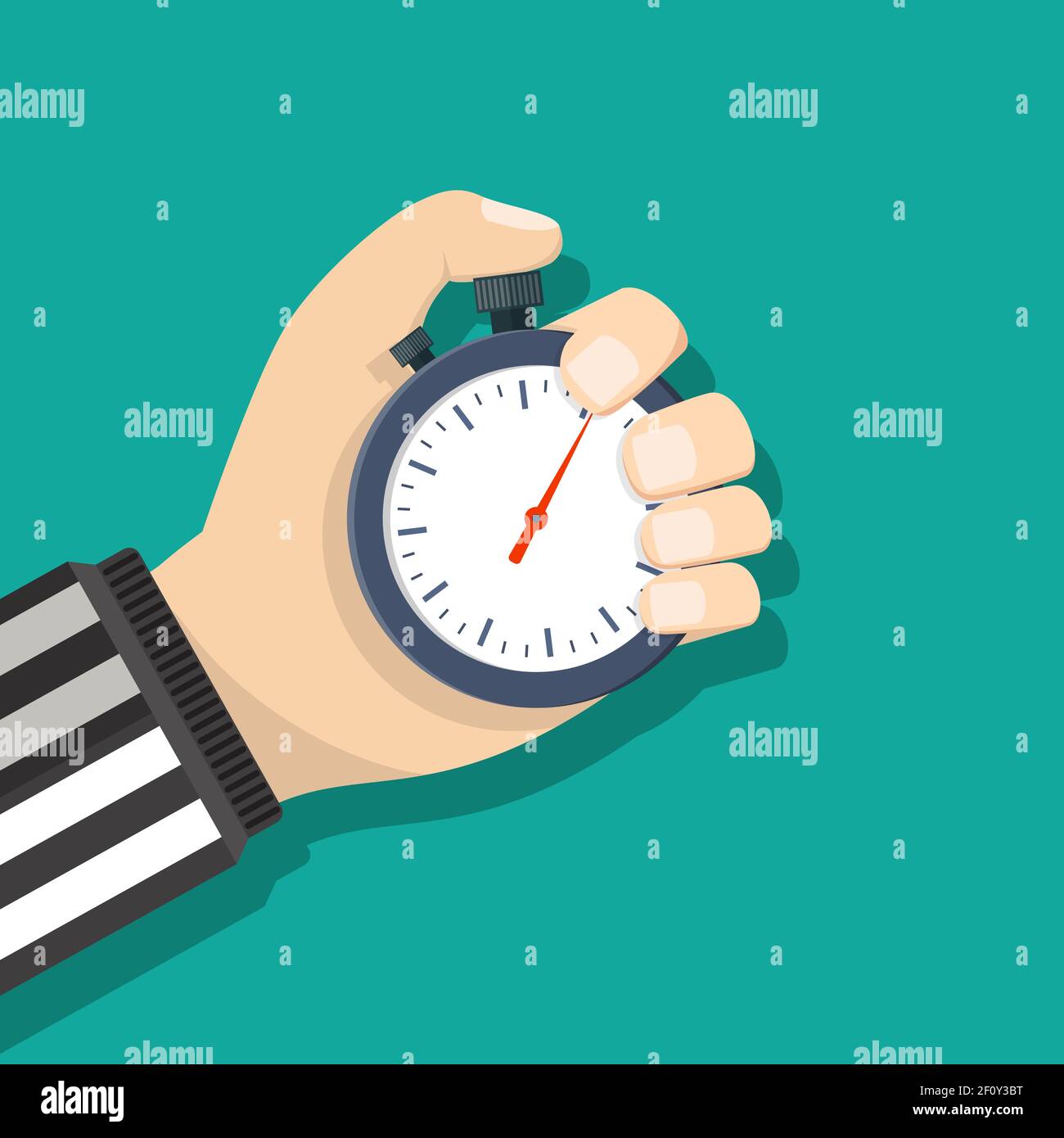 Analog chronometer timer counter in hand Stock Vector Image & Art - Alamy