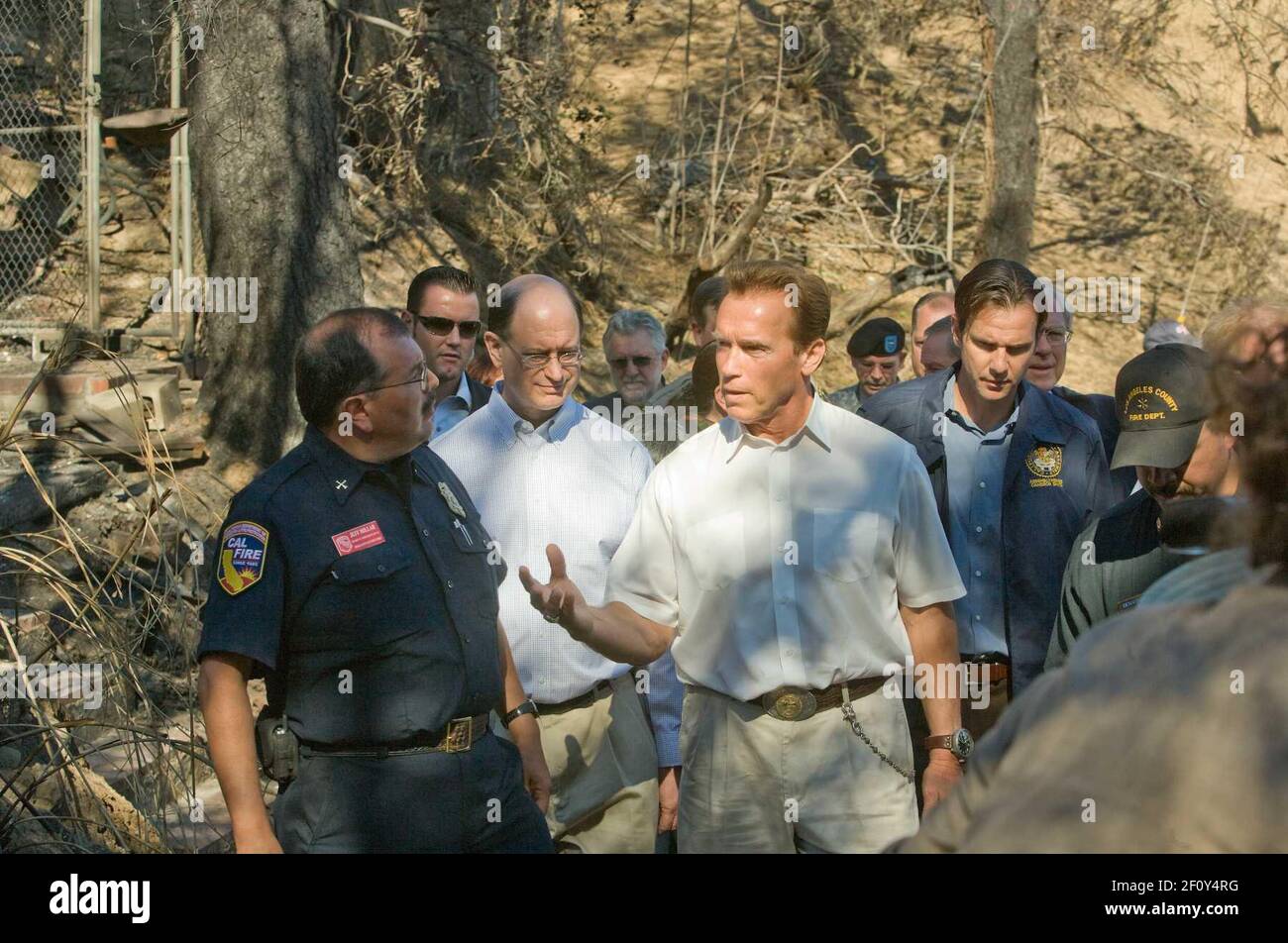 16 October 2008- Chatsworth, California- Governor Arnold Schwarzenegger ...