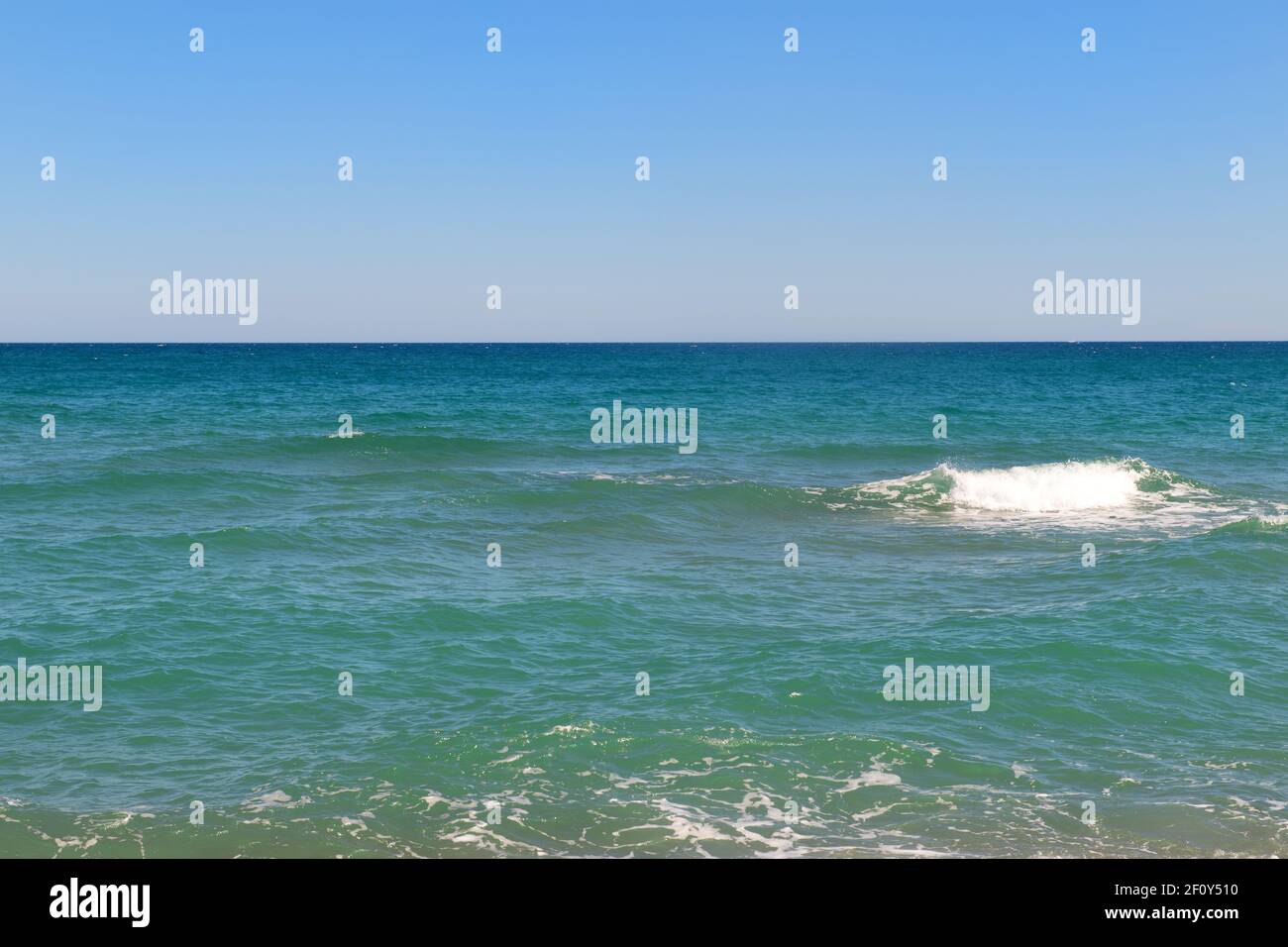 Only sea water with horizon Stock Photo - Alamy