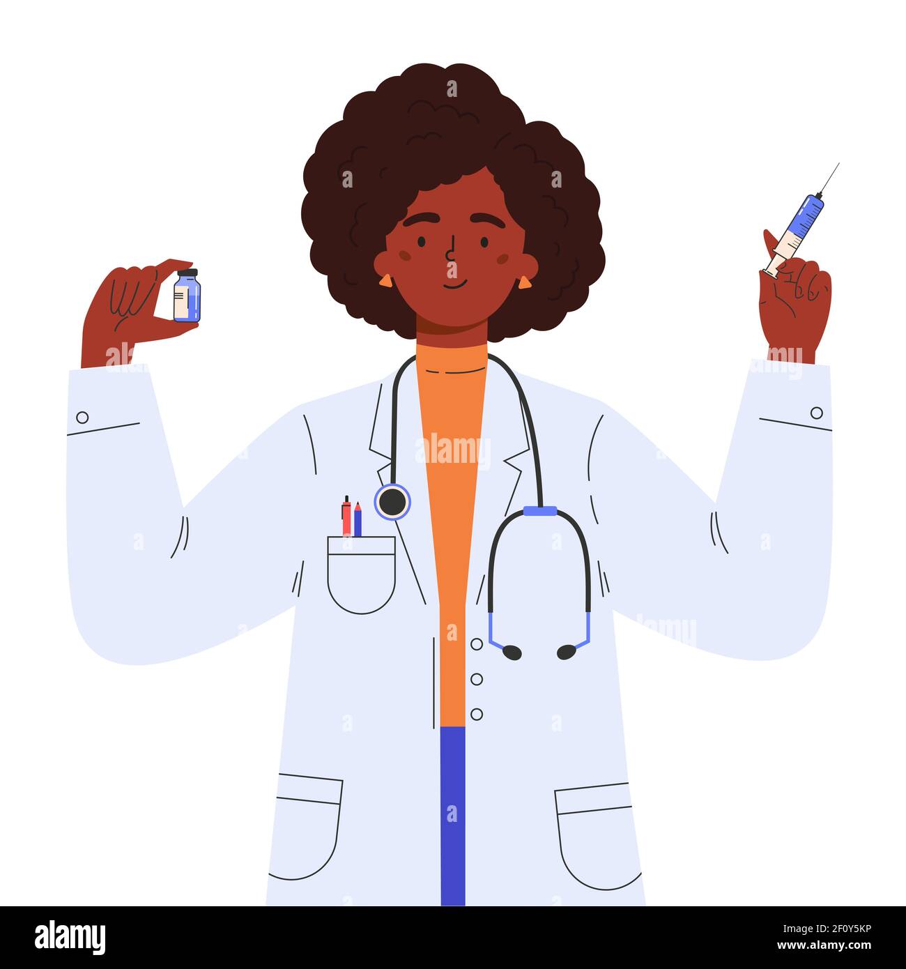 Vaccine tube in doctor Stock Vector Images - Alamy