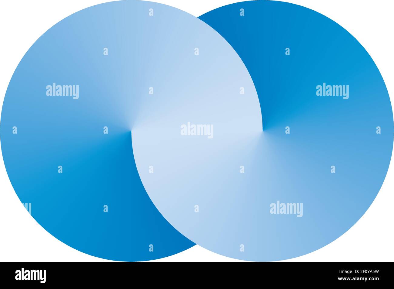 Infinity symblol of interlaced circles. Vector sign with gradient ...
