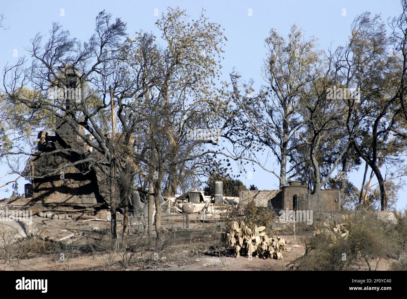 16 November 2008 - Santa Barbara, CA -The Tea fire ravaged over 1,400 ...