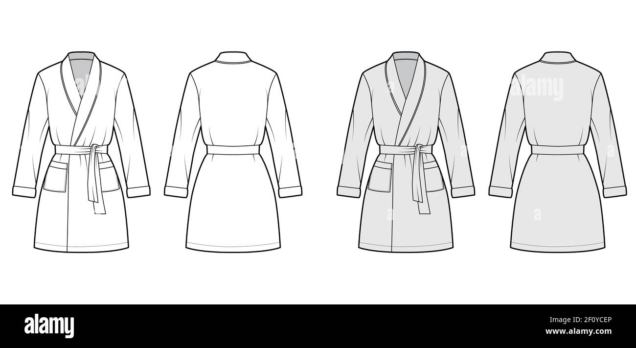 Bathrobe dressing gown Stock Vector Images - Alamy