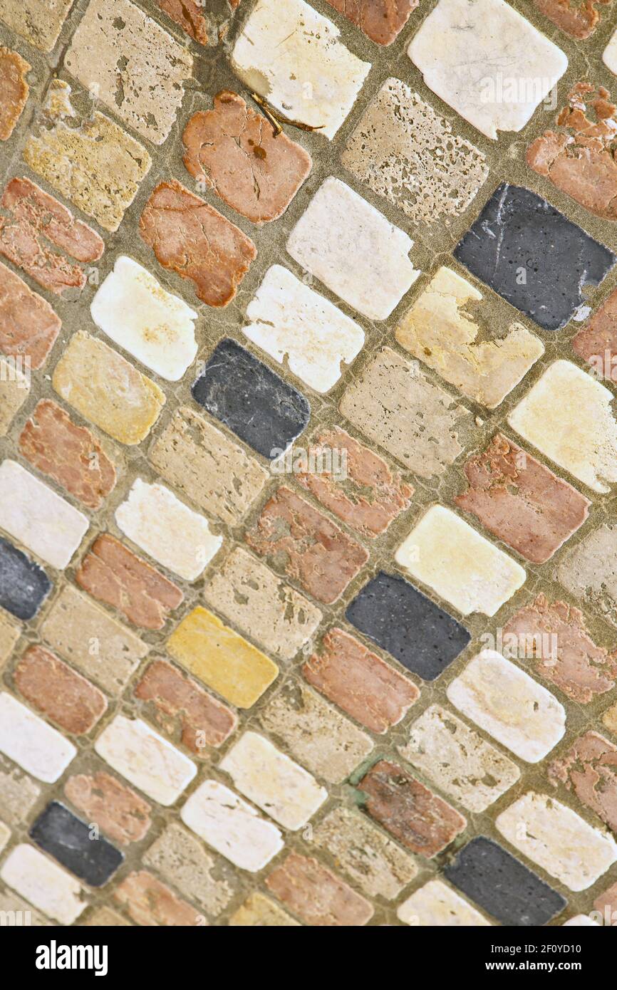 The borghi street lombardy italy pavement of a curch and marble Stock ...